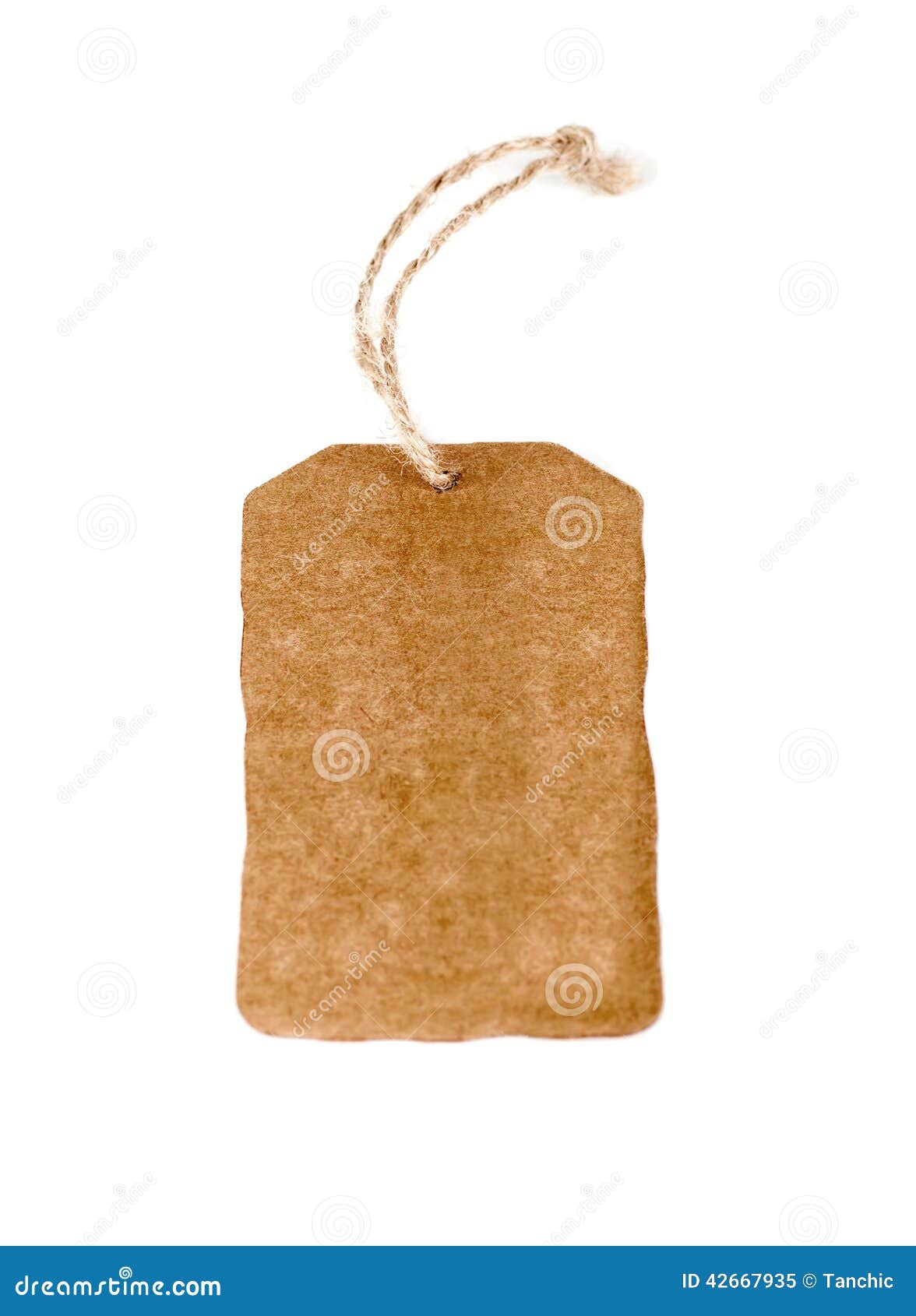 Tag Yellow Cardboard with Rope Stock Image - Image of white, blank ...