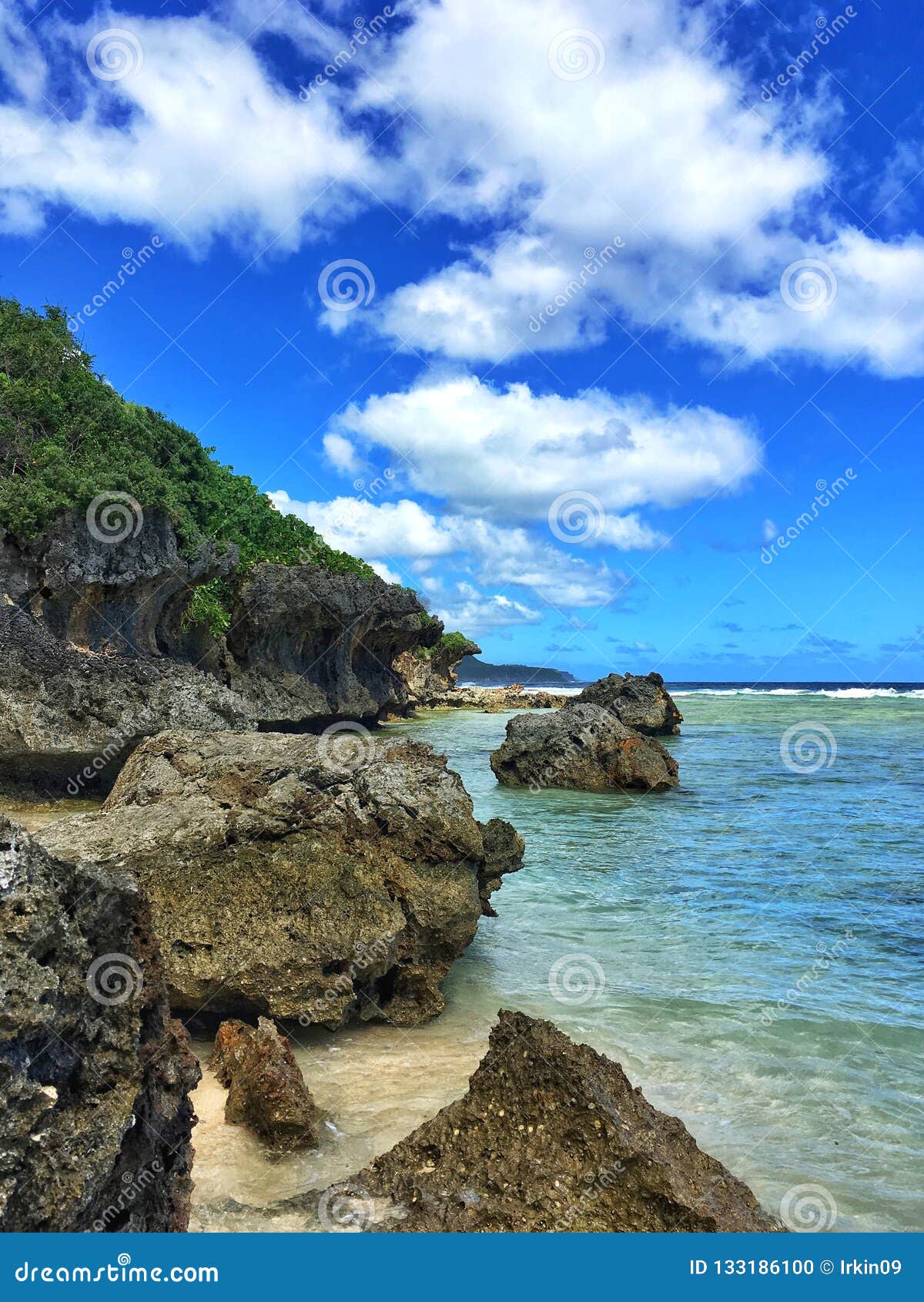 Tagachang Beach in Guam stock photo. Image of tropics - 133186100