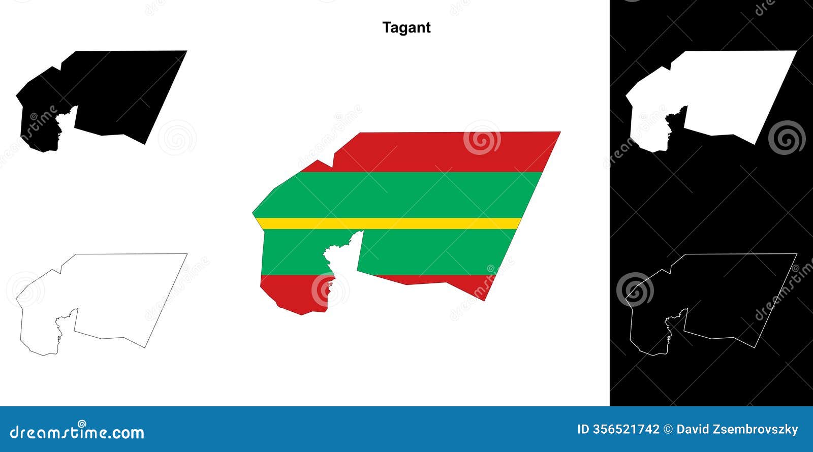 Tagant outline map stock illustration. Illustration of design - 356521742