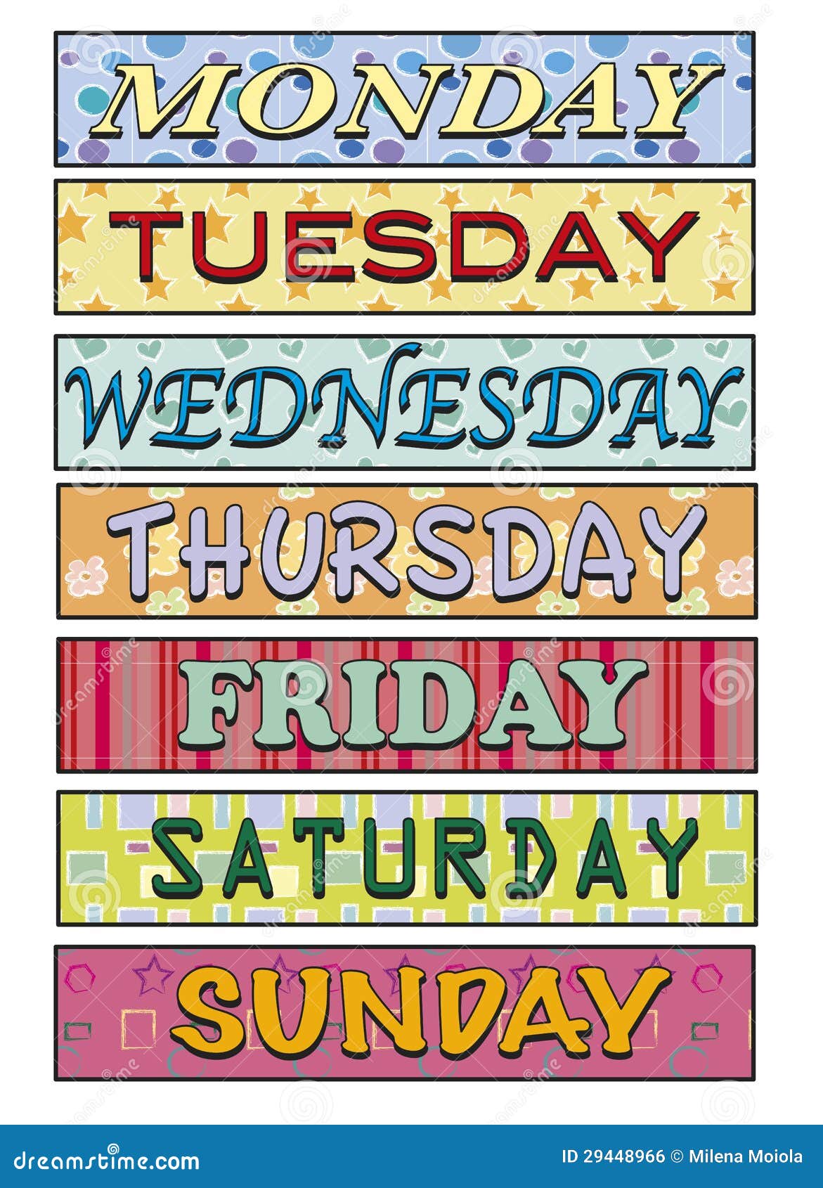 Tage der Woche stock abbildung. Illustration von abbildungen - 29448966