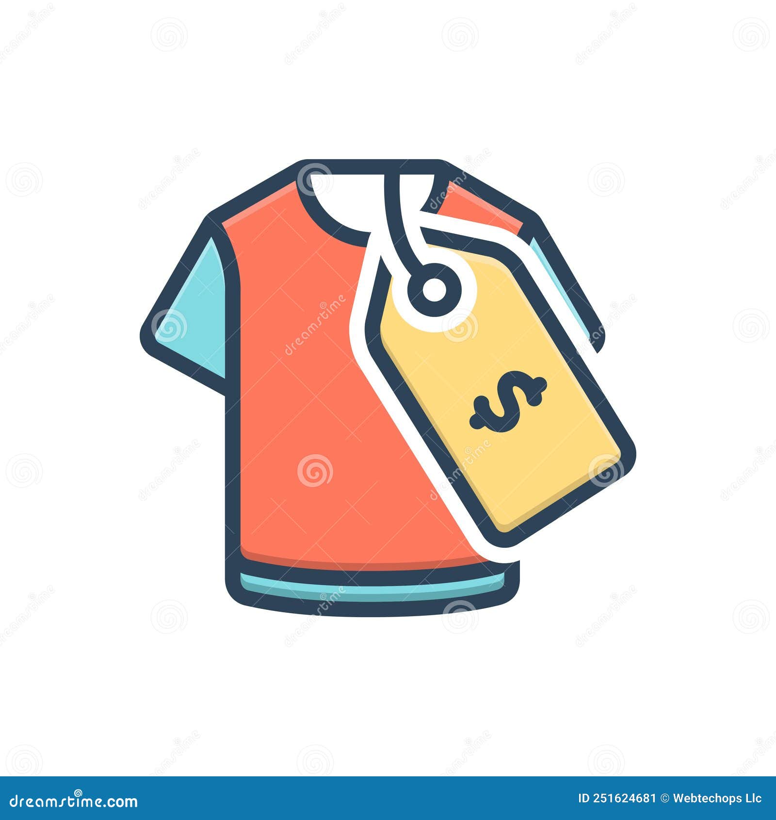 Color Illustration Icon for Tagged, Marked and Identify Stock ...