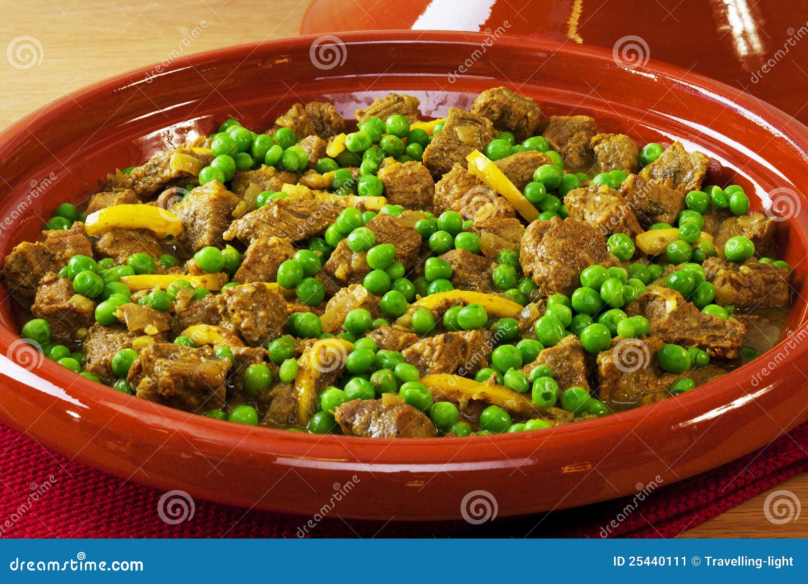 Tagine of Beef with Peas and Preserved Lemon Stock Image - Image of ...