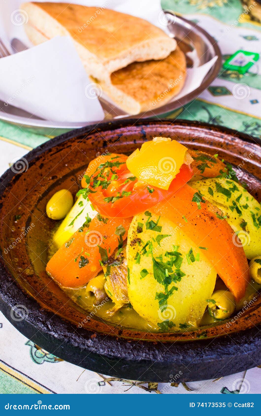 Tagine - Typical Moroccan Dish Stock Image - Image of african ...