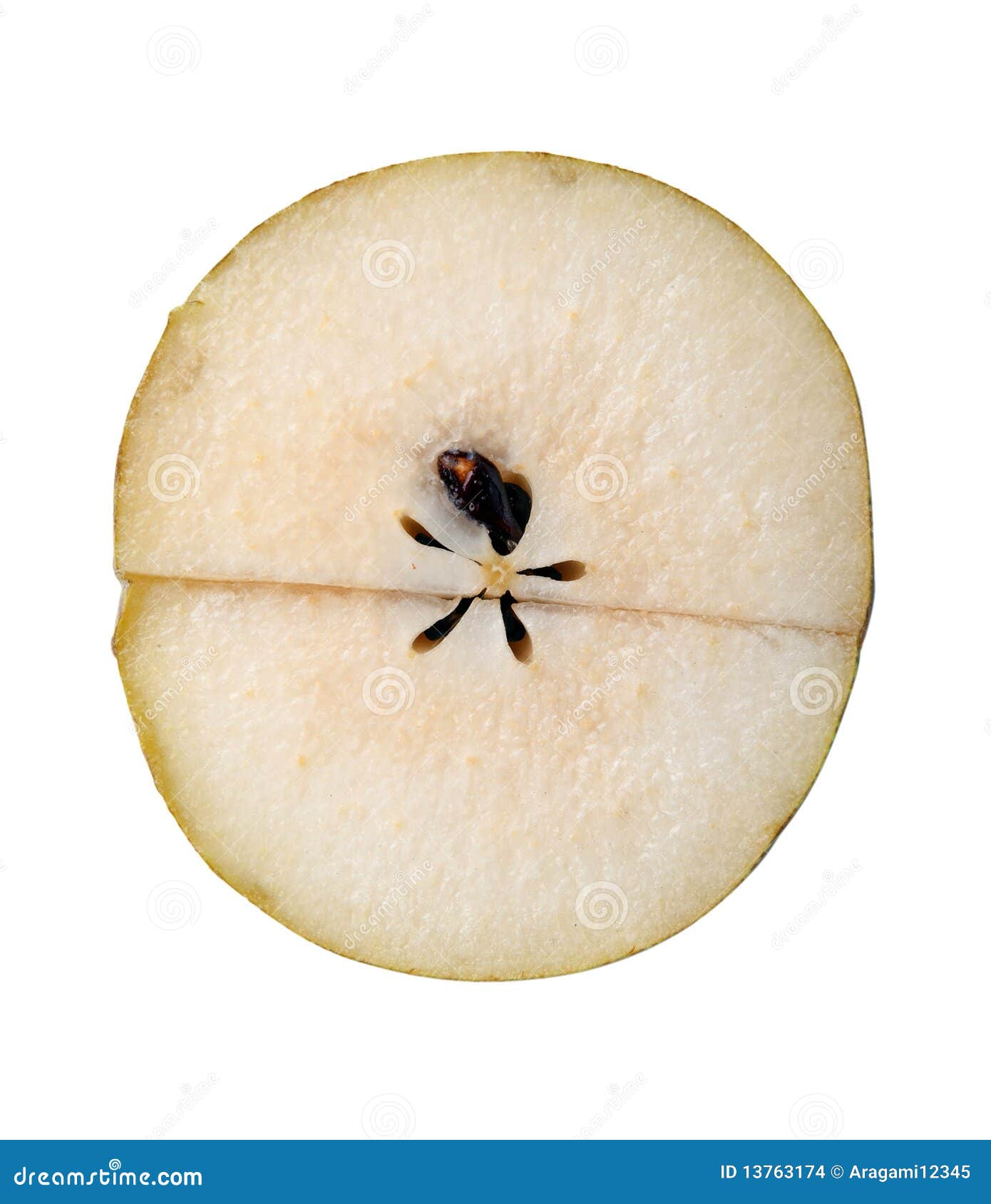 Tagli La Fetta Della Pera Con I Semi Fotografia Stock - Immagine di ...