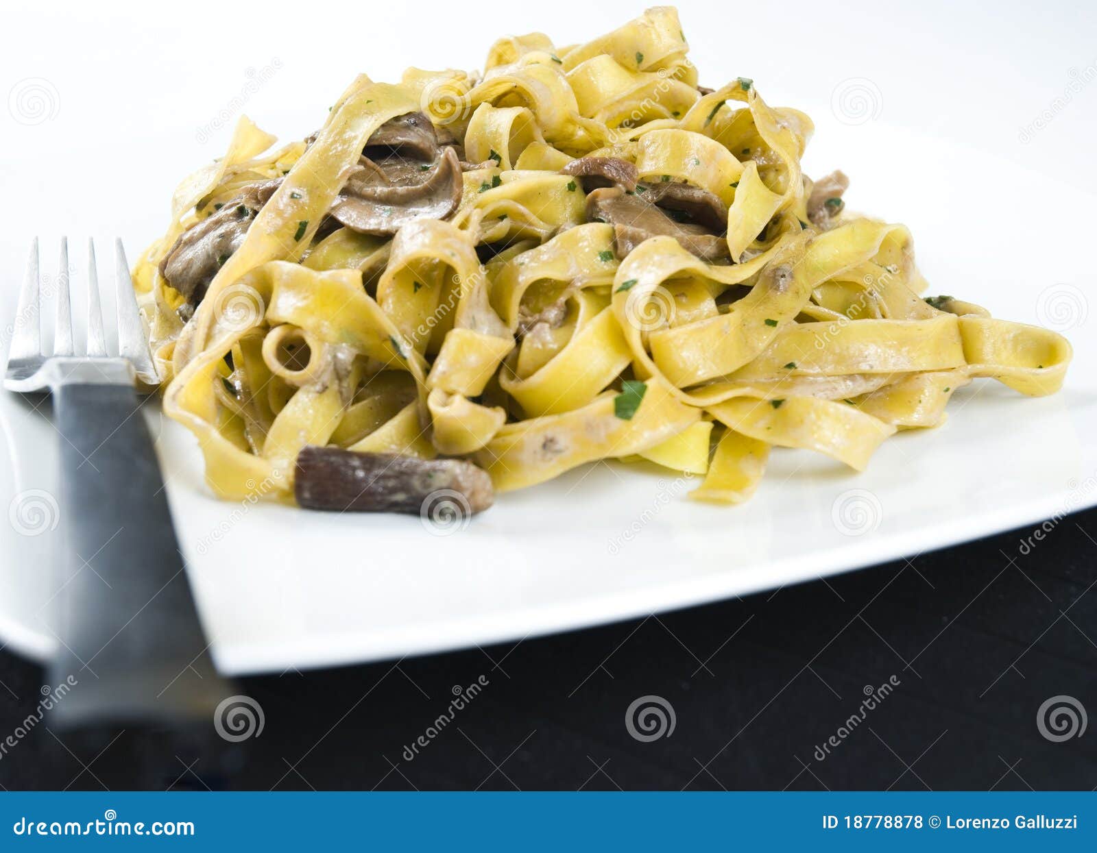 Tagliatelle Ai Funghi Porcini Stock Photo - Image of truffle, pasta ...