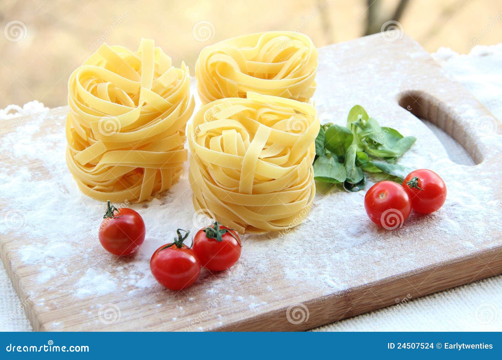 Tagliatelle - Italian Pasta Stock Photo - Image of mangold, flag: 24507524