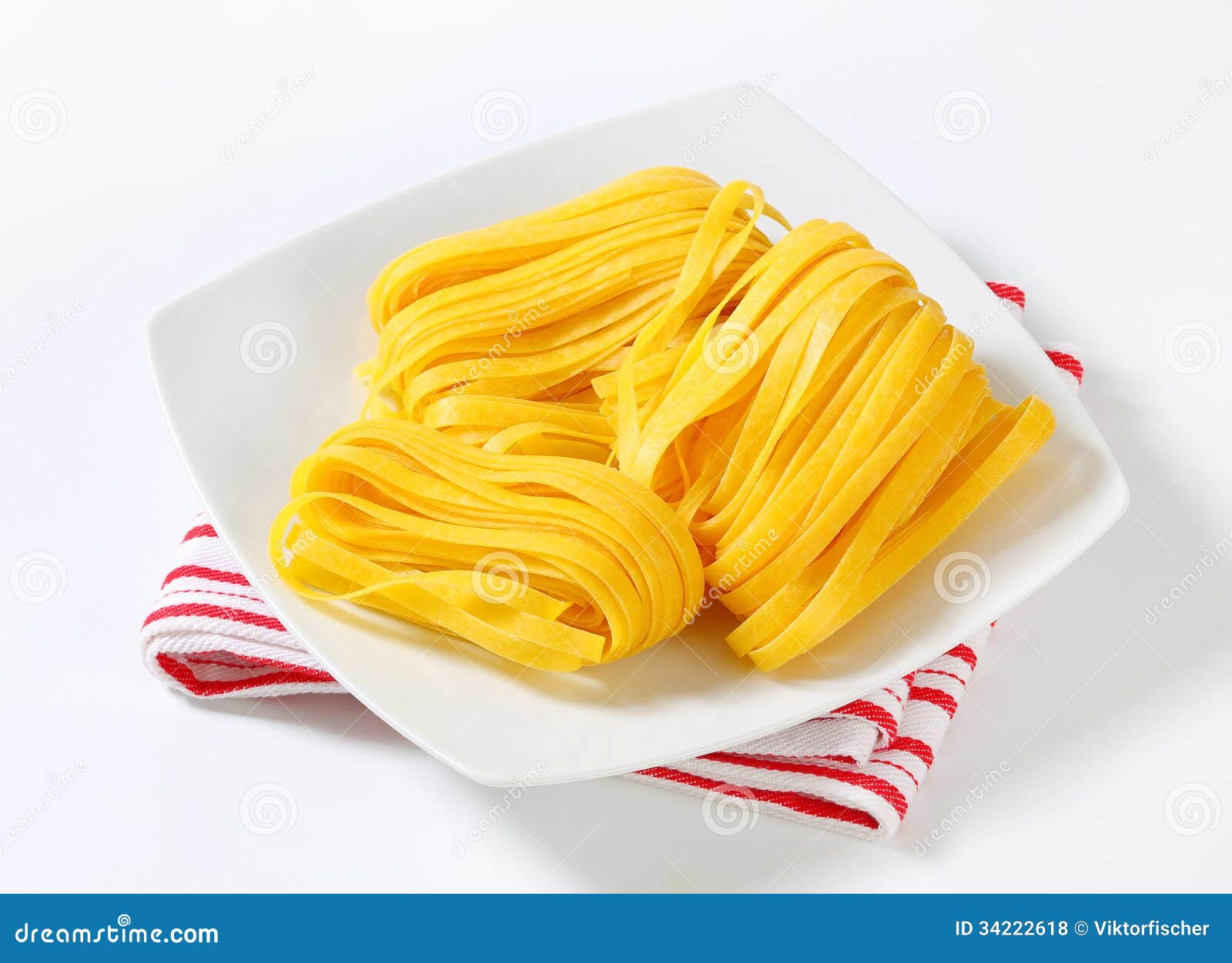 Tagliatelle pasta stock photo. Image of striped, dish - 34222618