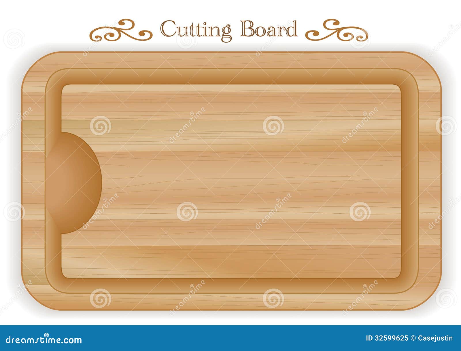 Tagliere Di Legno, Rettangolo Illustrazione Vettoriale - Illustrazione ...