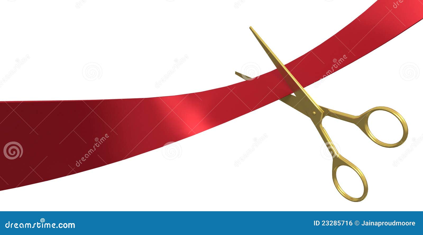 Taglio del nastro rosso illustrazione di stock. Illustrazione di rosso ...