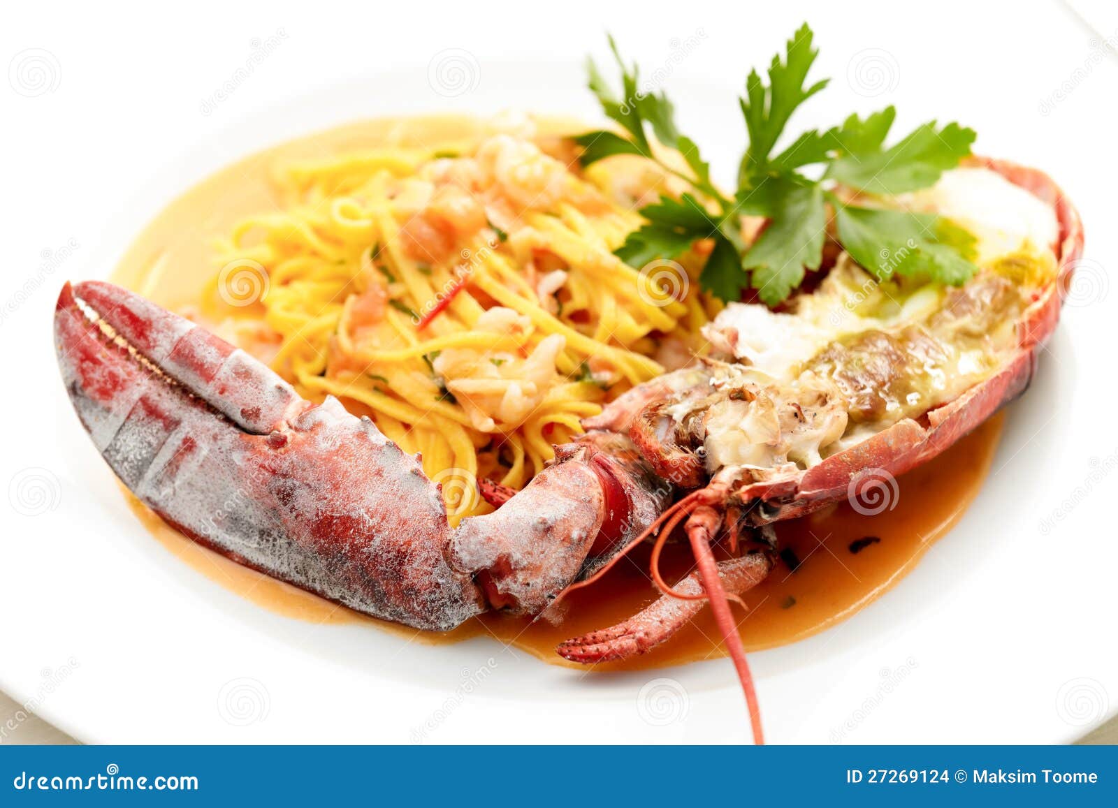 Tagliolini with lobster stock photo. Image of healthy - 27269124