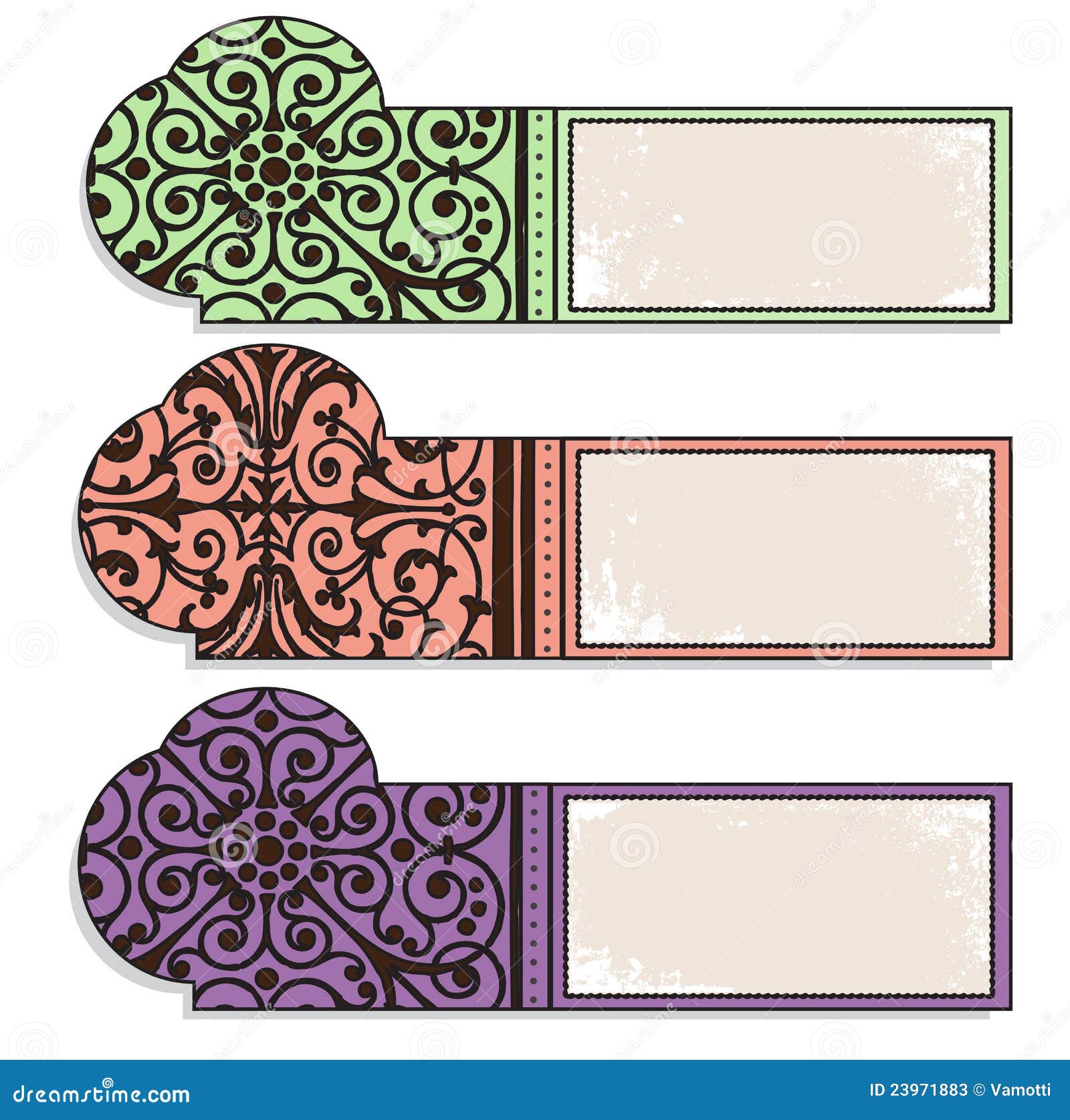 Tags,bookmarks with Decoration Stock Vector - Illustration of ...