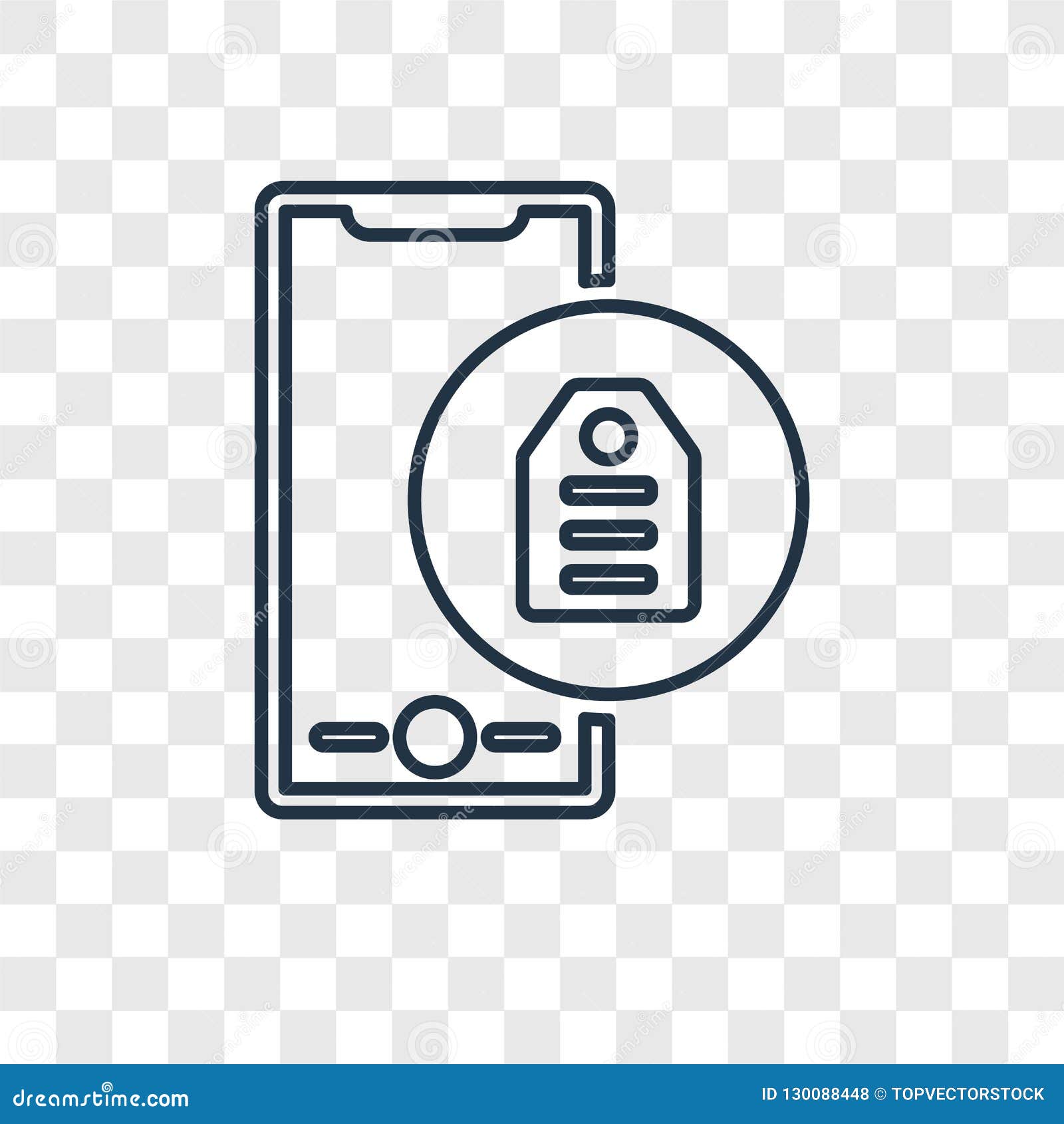 Tags Concept Vector Linear Icon Isolated on Transparent Background ...