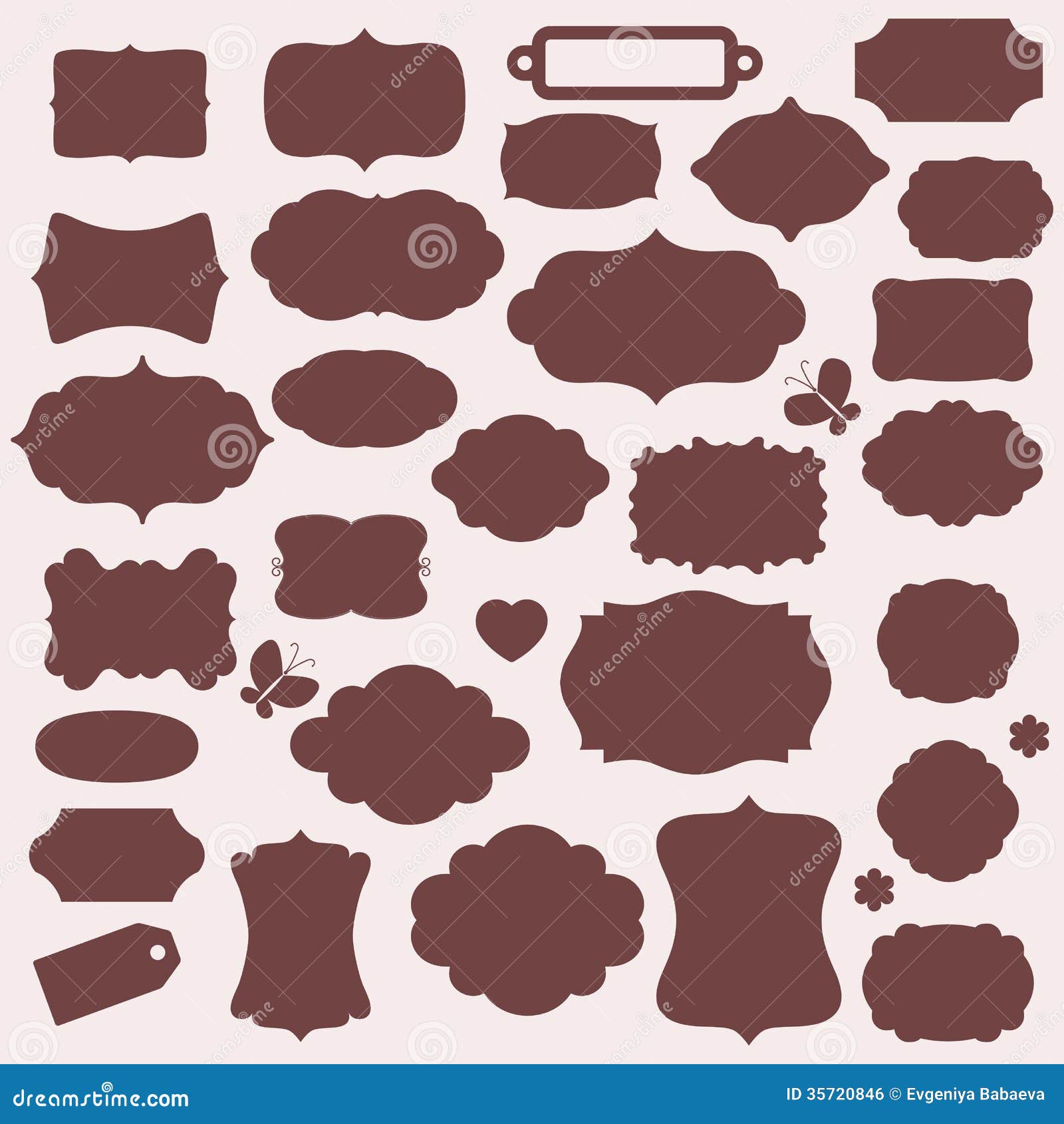 Tags for design. stock vector. Illustration of scrapbook - 35720846