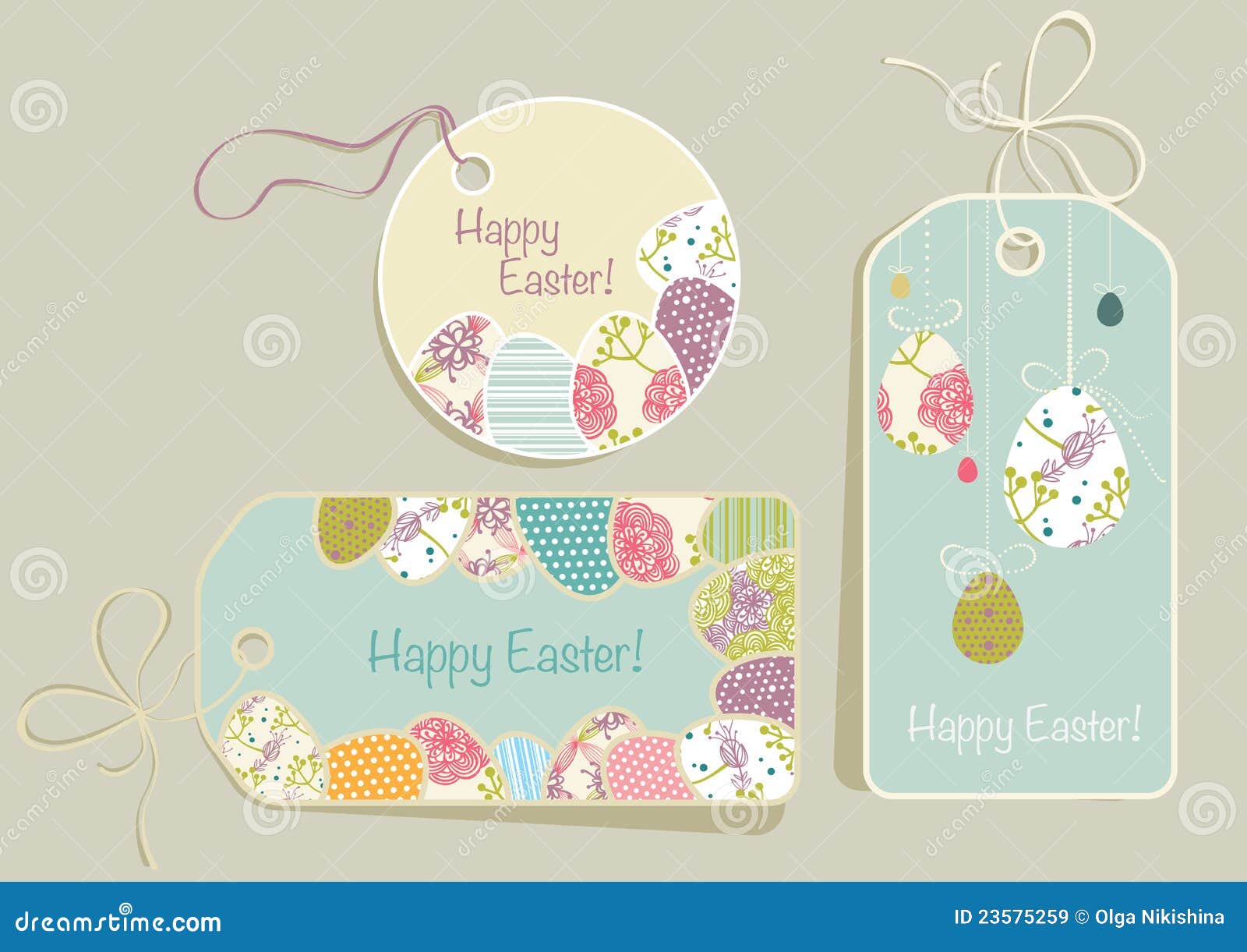 Tags on Easter theme stock vector. Illustration of graphic - 23575259