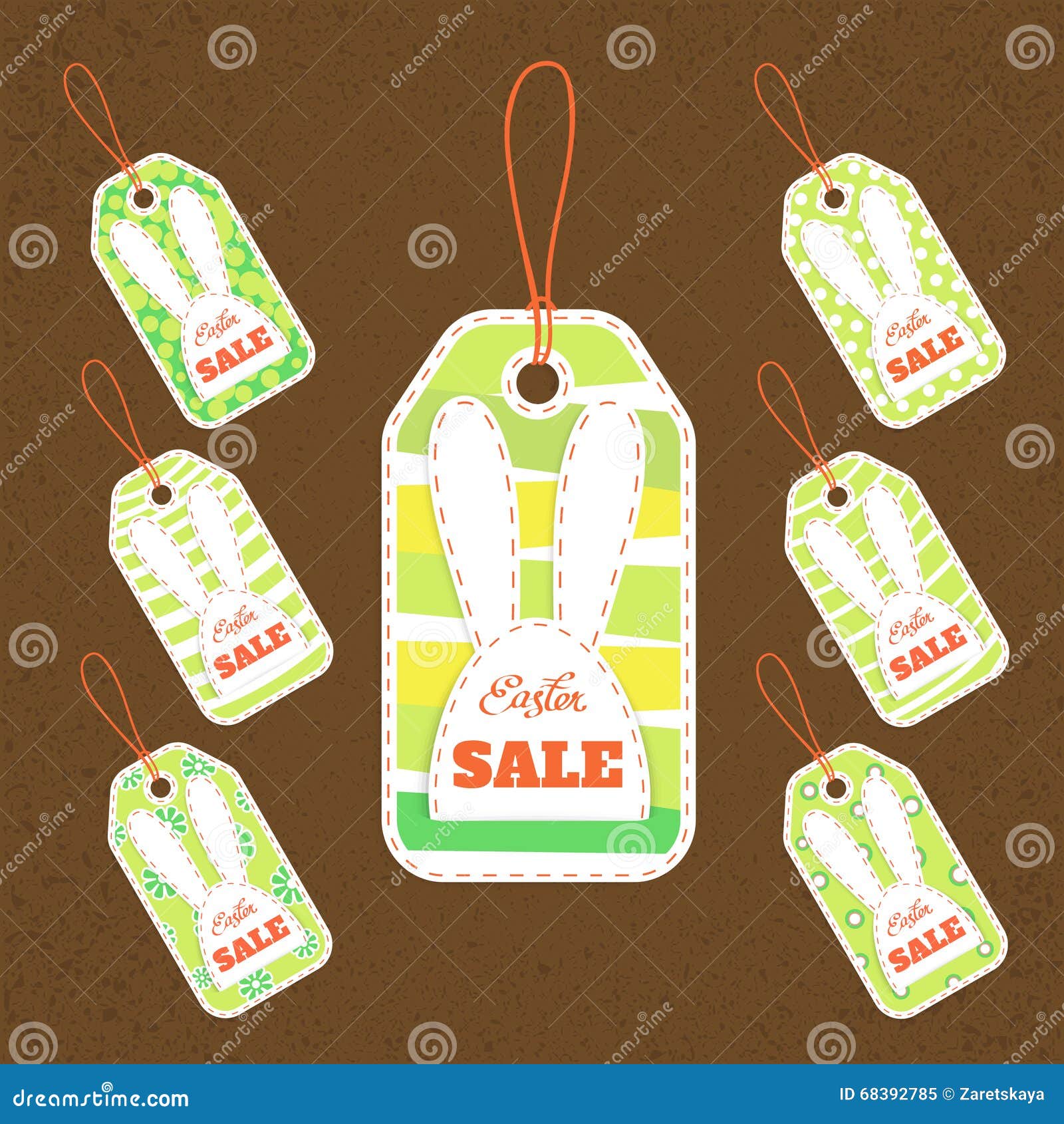 Tags easter theme stock vector. Illustration of blank - 68392785
