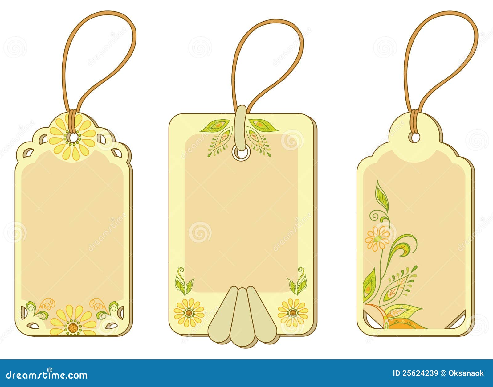 Tags with floral pattern stock vector. Illustration of backdrop - 25624239