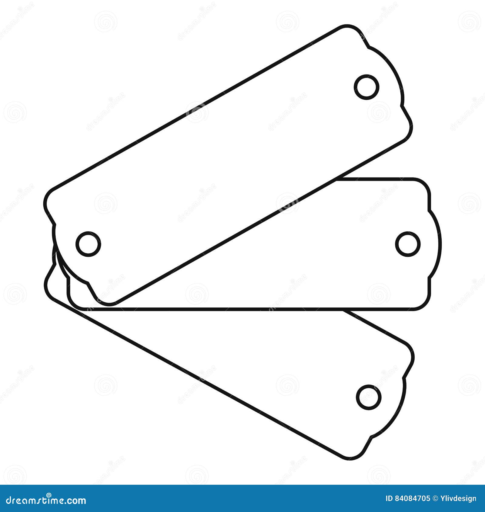 Tags icon, outline style stock vector. Illustration of transparant ...