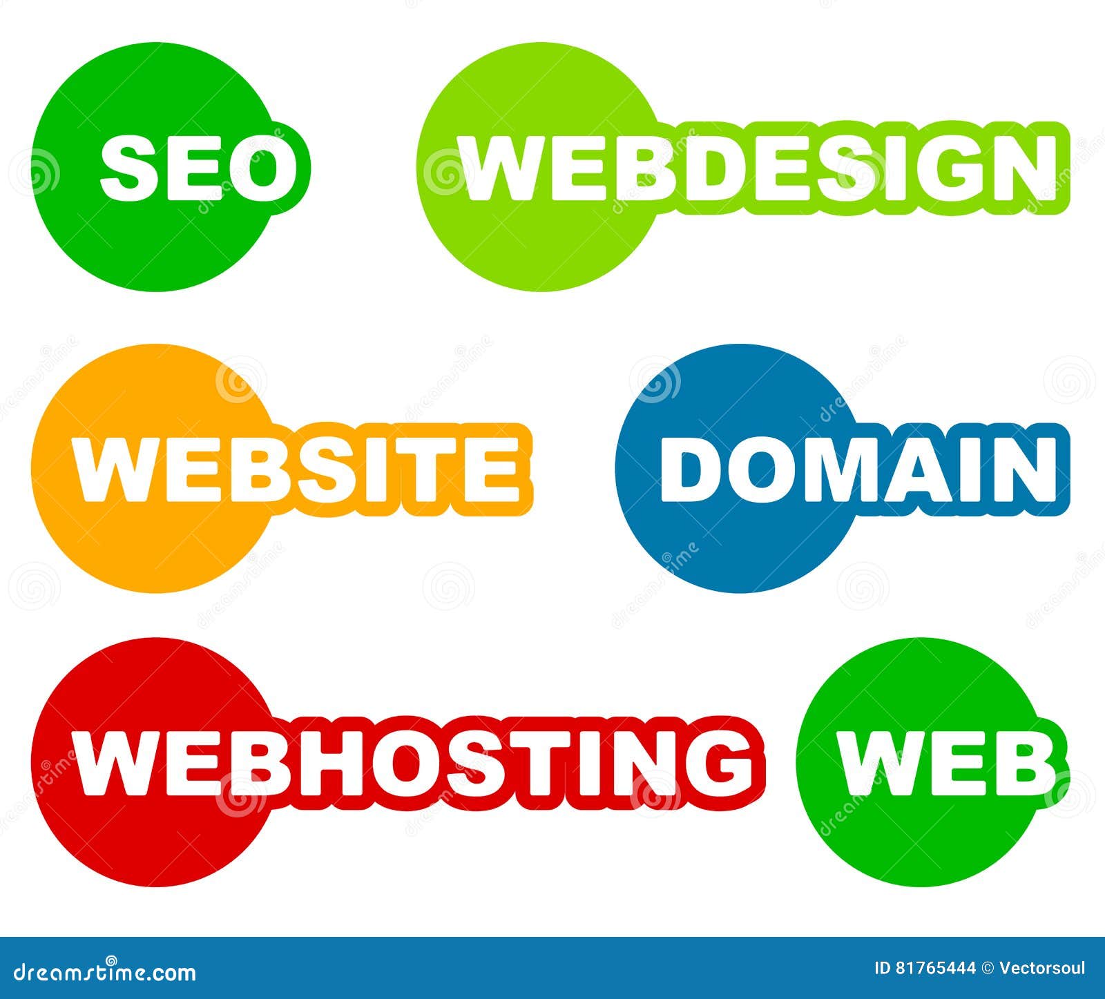 Tags, Labels with Web, Web Related Words. Seo, Webdesign, Websit Stock ...