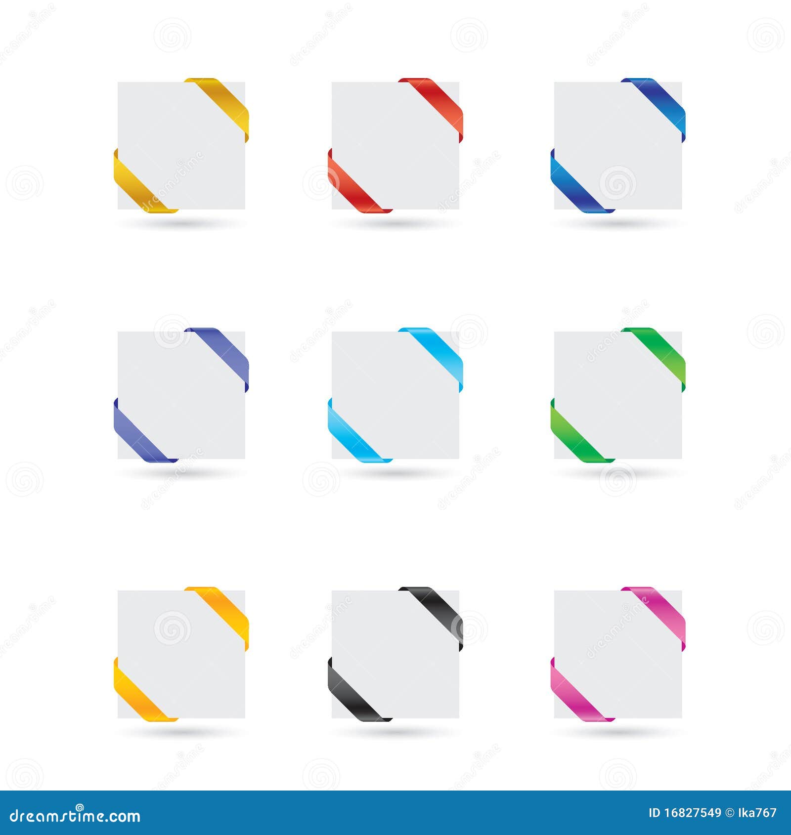Tags and paper icons stock vector. Illustration of sticker - 16827549