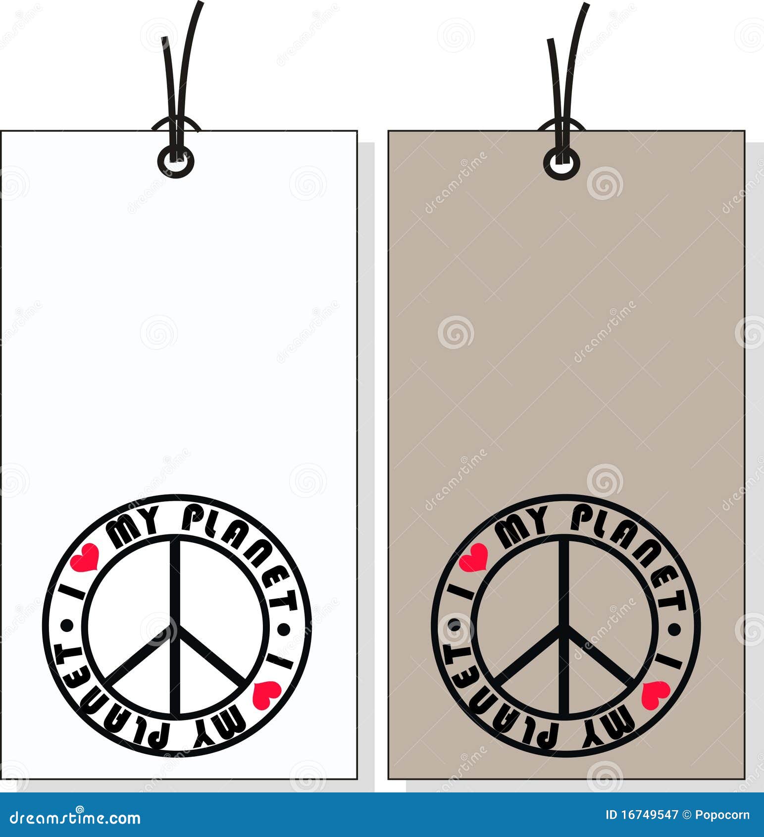 Tags with peace symbol stock vector. Illustration of design - 16749547