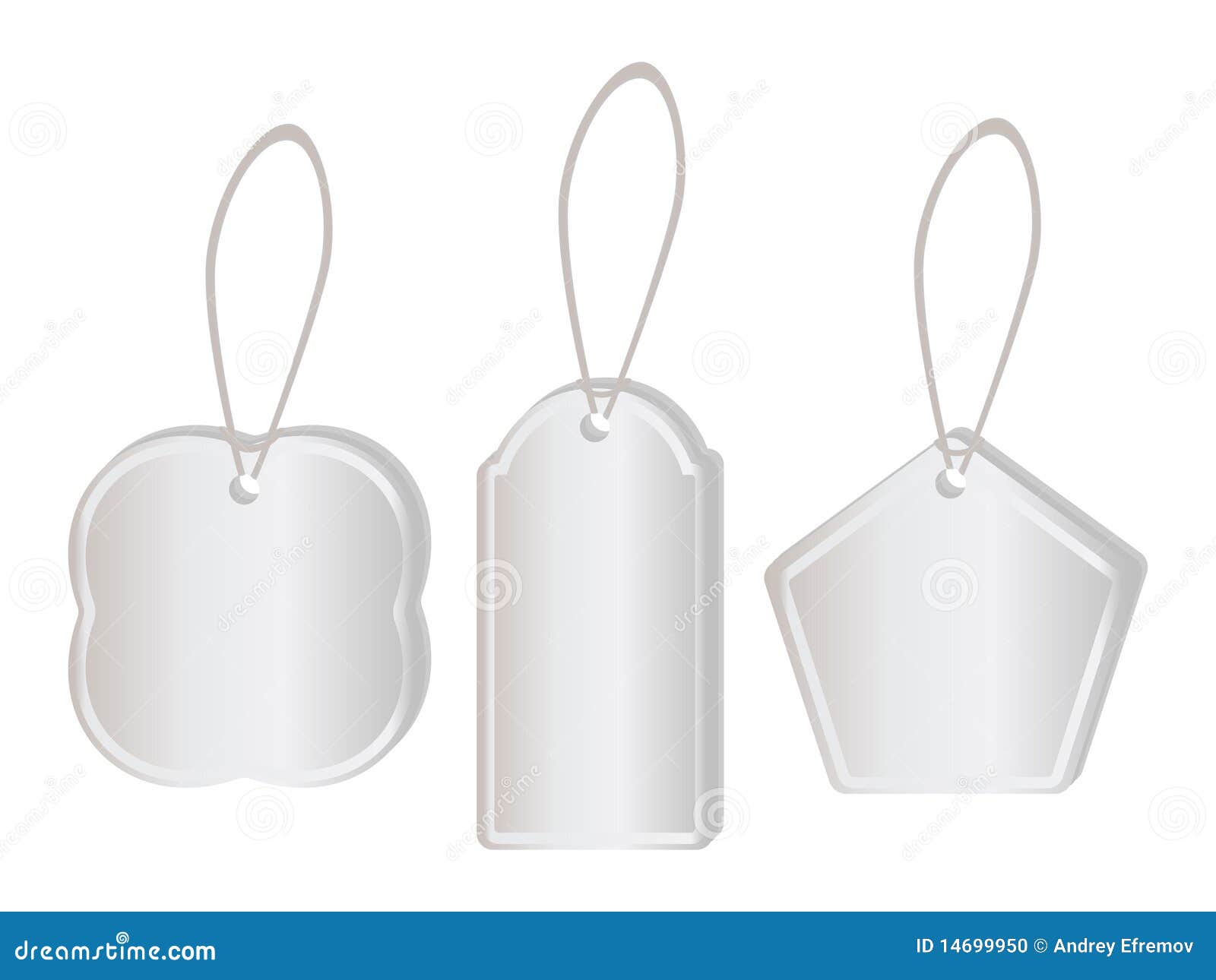 Tags silver stock vector. Illustration of empty, line - 14699950