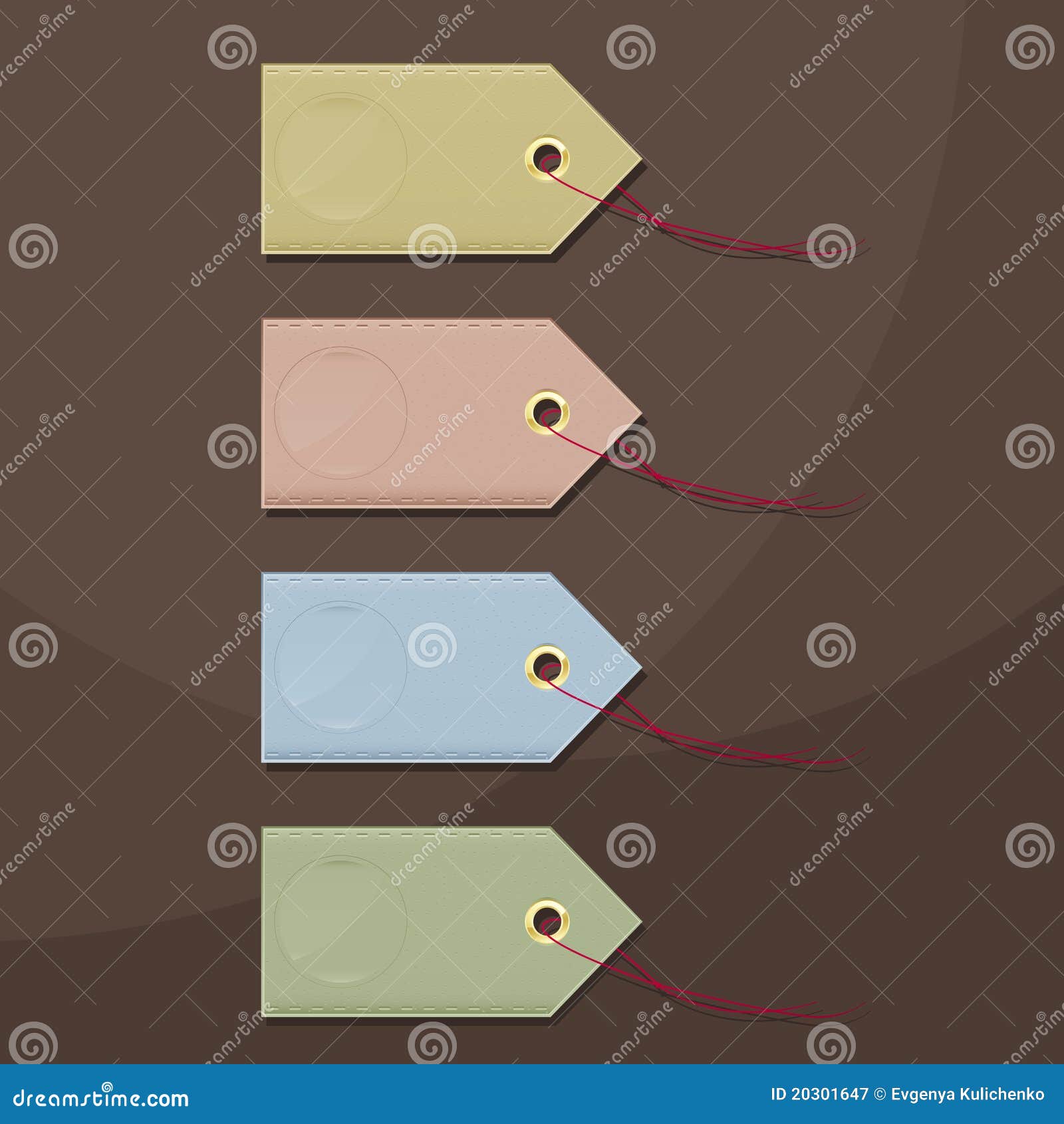 Tags with string stock vector. Illustration of close - 20301647