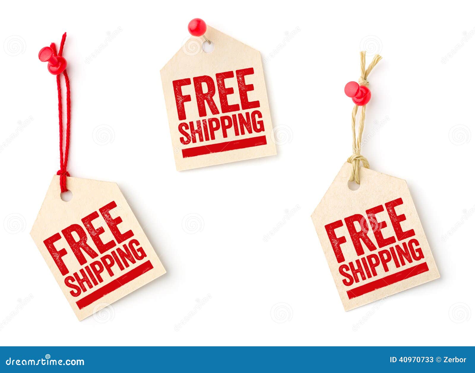 Tags with the Text Free Shipping Stock Image - Image of label, goods ...