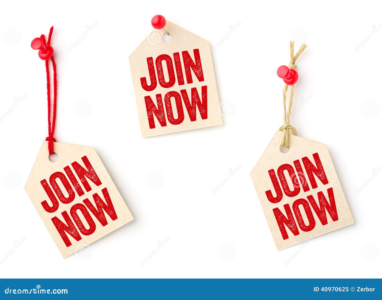 Tags with the Text Join Now Stock Image - Image of paper, note: 40970625
