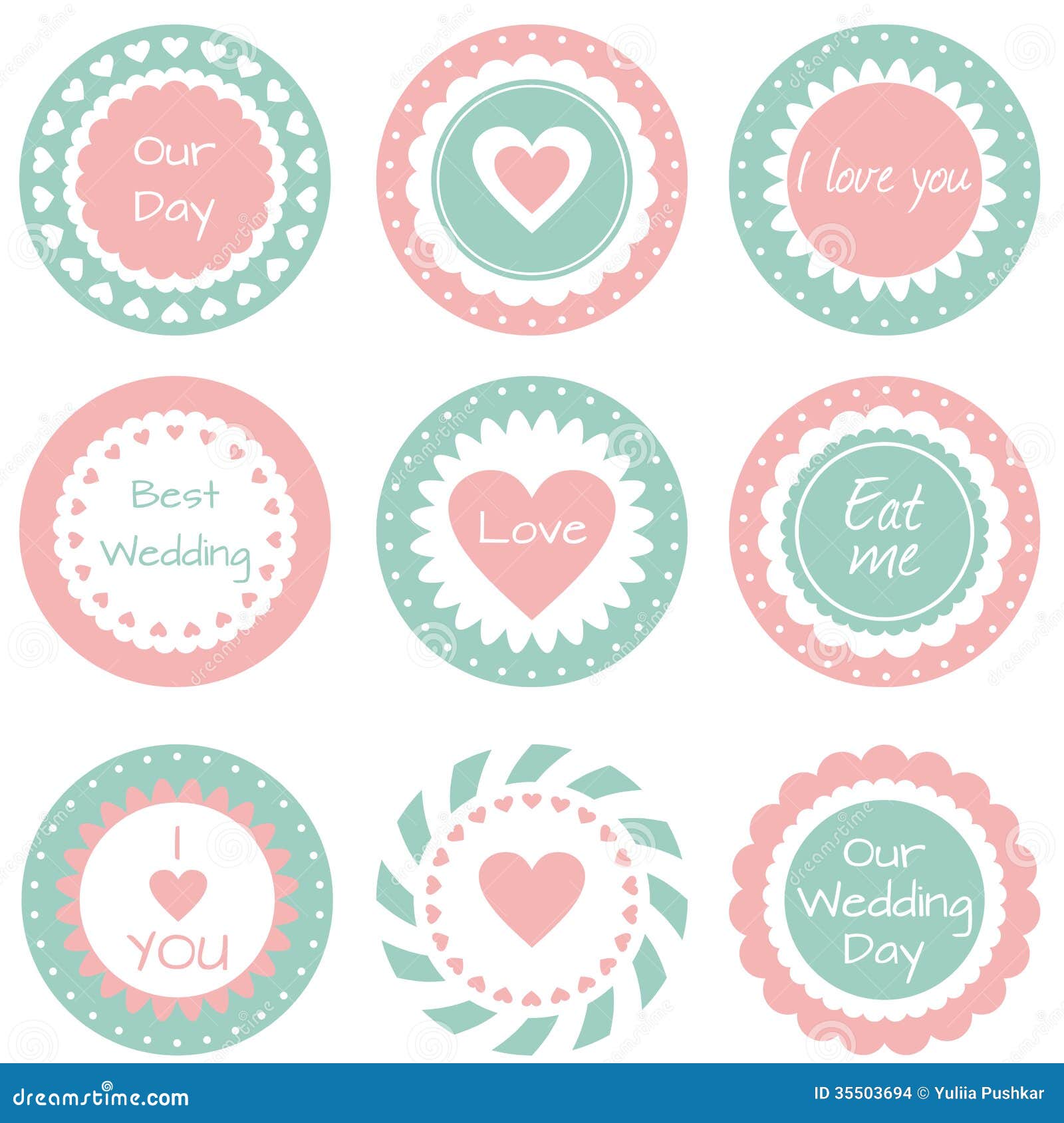 Tags for wedding stock vector. Illustration of green - 35503694