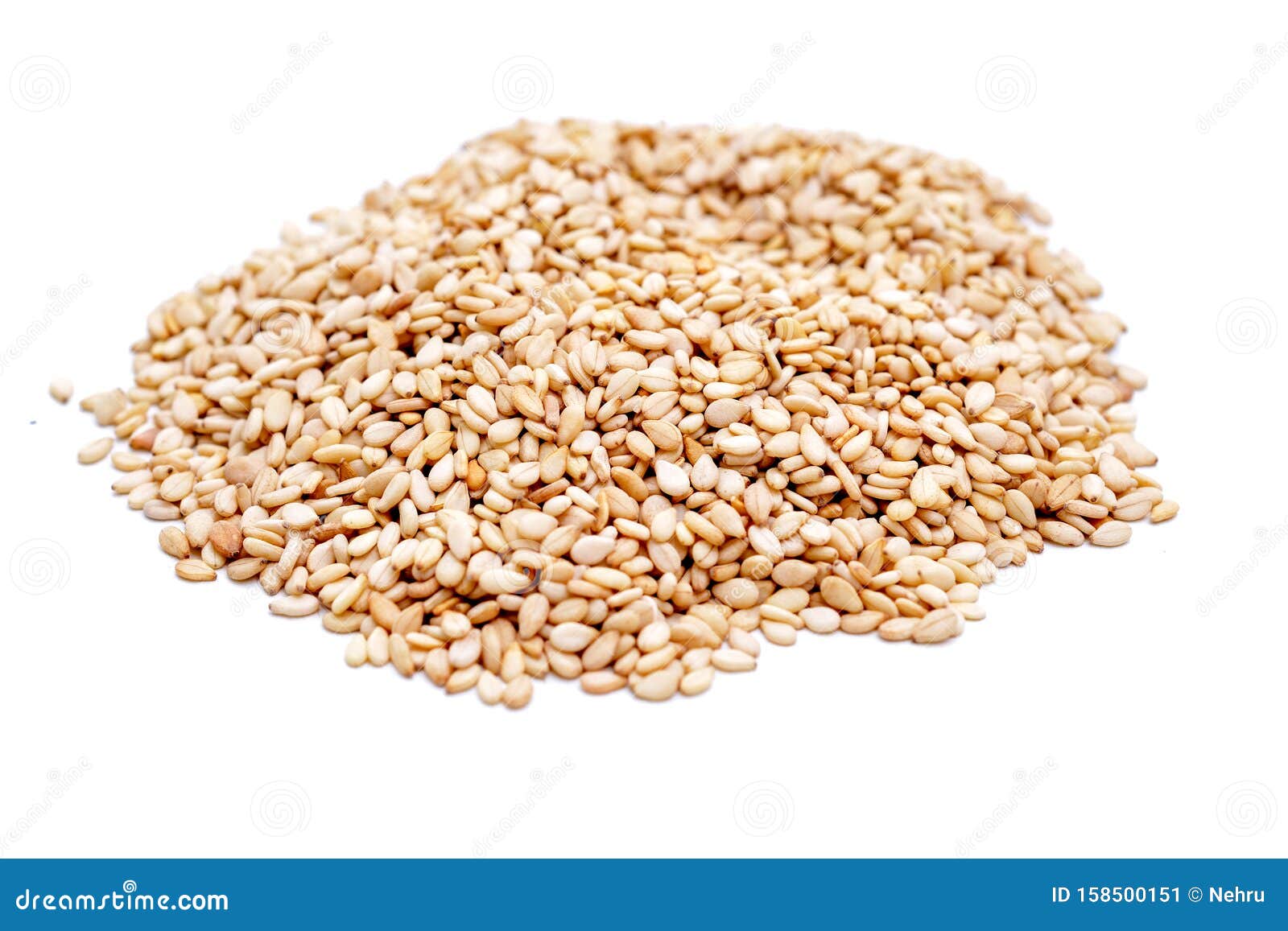 Tahini Seeds on White Background, Image Stock Image - Image of cereal ...