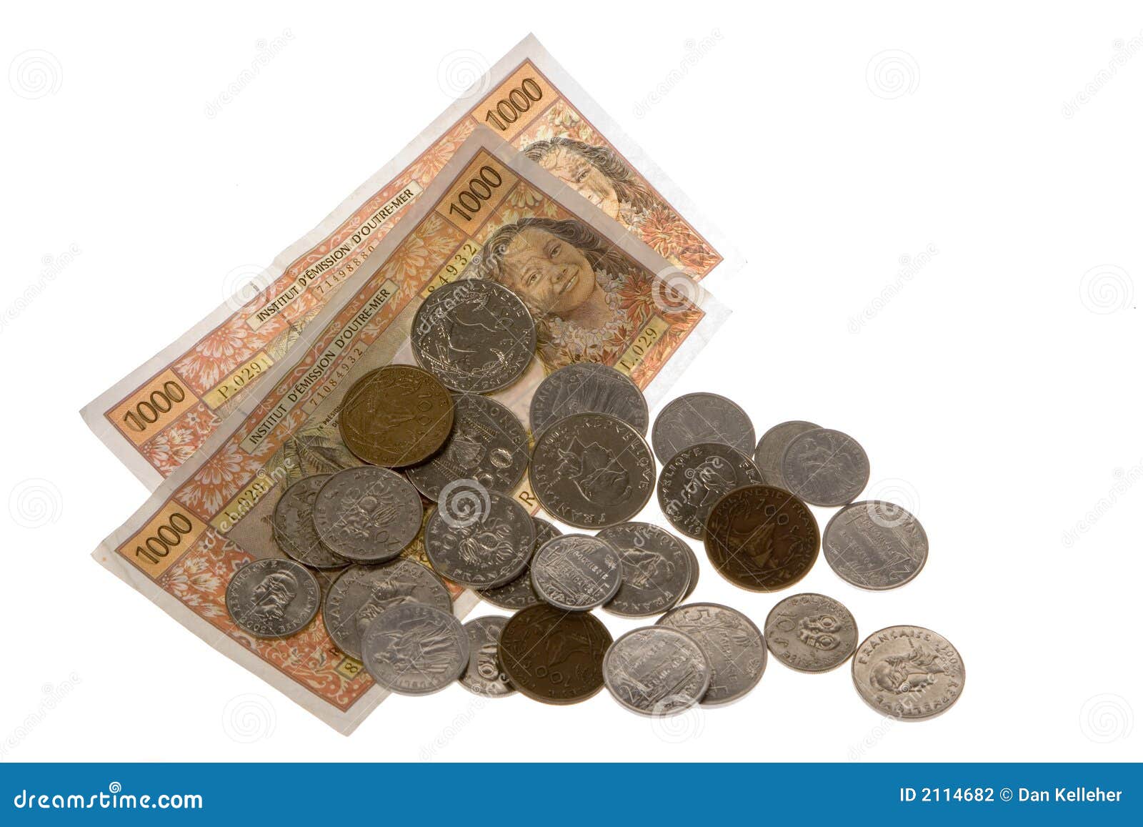 Tahiti currency and money stock photo. Image of coins - 2114682