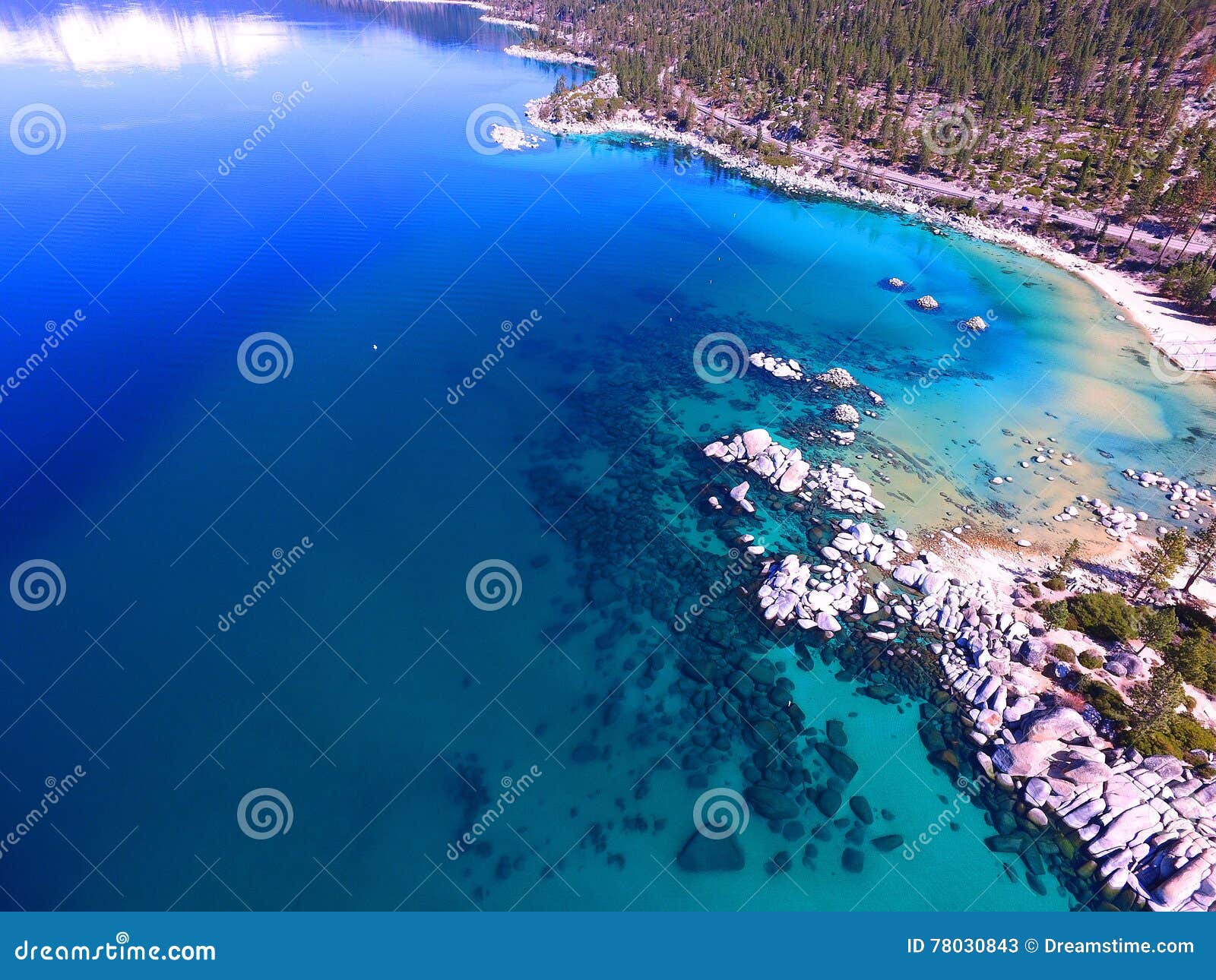 Tahoe Rocks from above stock image. Image of aerial, tahoe - 78030843