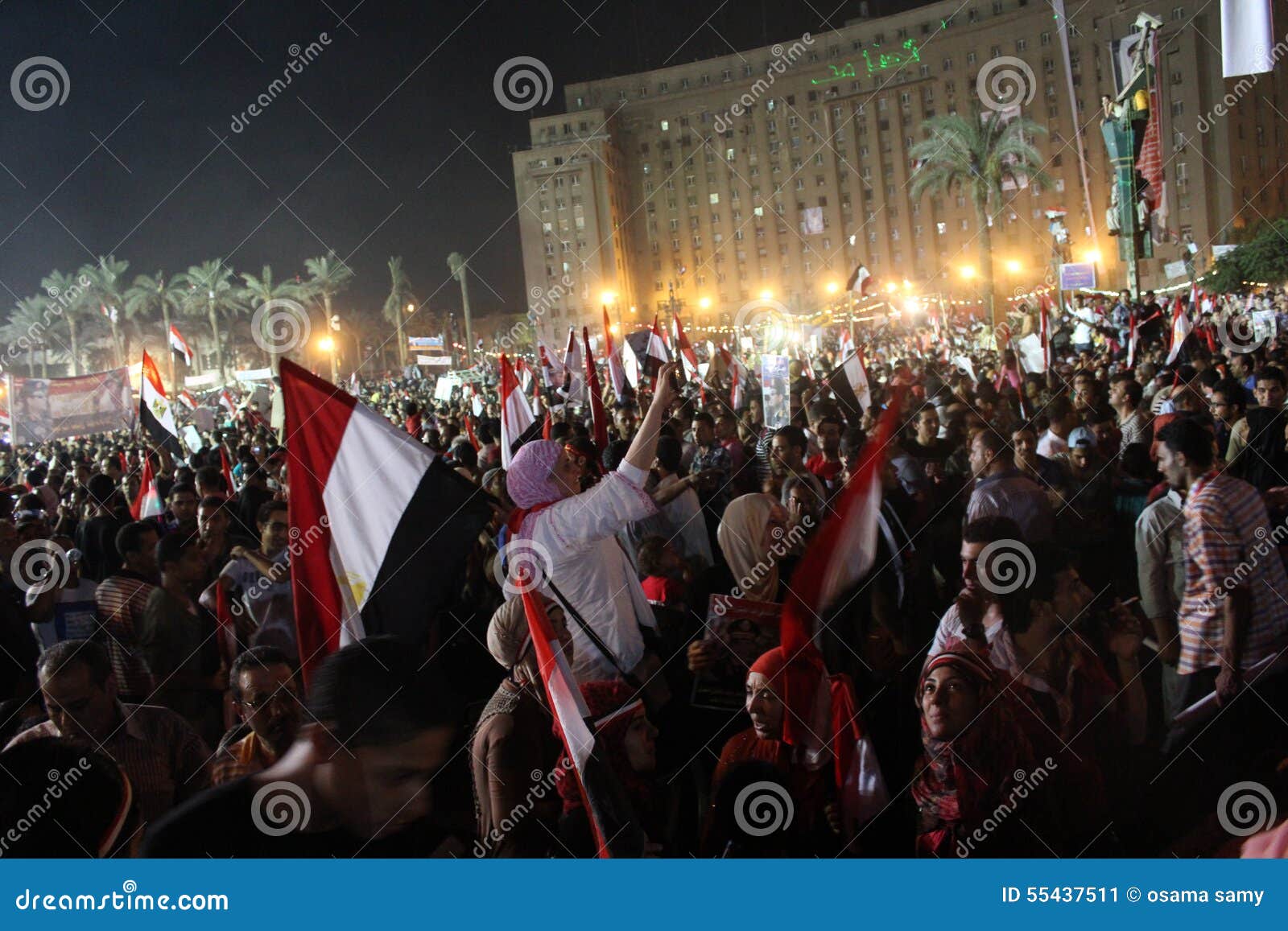 Tahrir square editorial photo. Image of tahrir, flag - 55437511