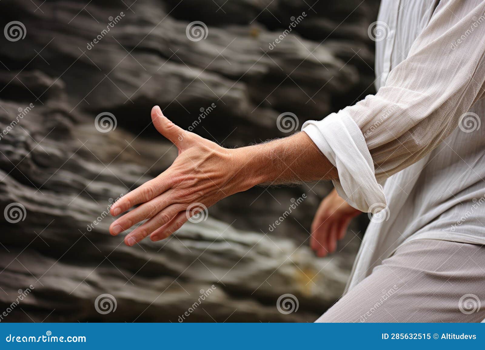 Tai Chi Hand Positions Close-up on a Natural Backdrop Stock ...