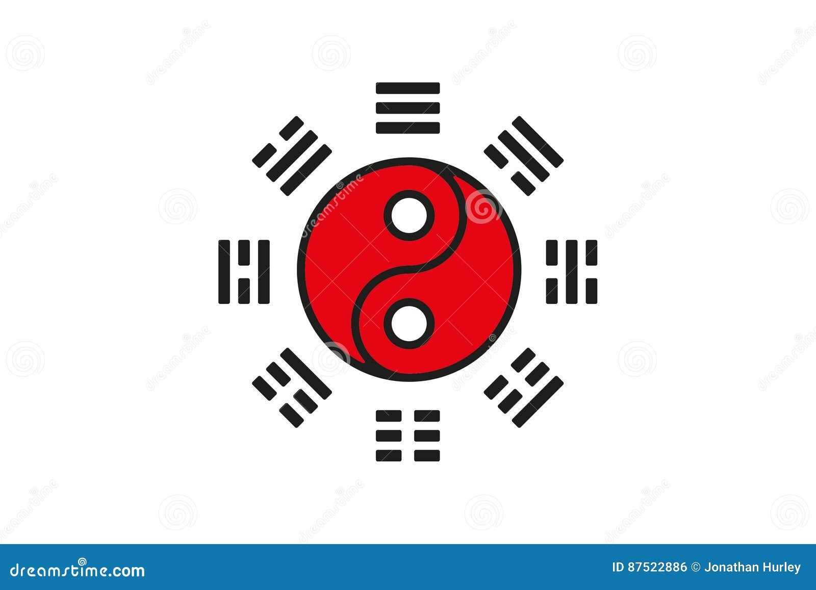 Taichi Symbol With Eyes. Isolated Vector Illustration2 Royalty-Free ...