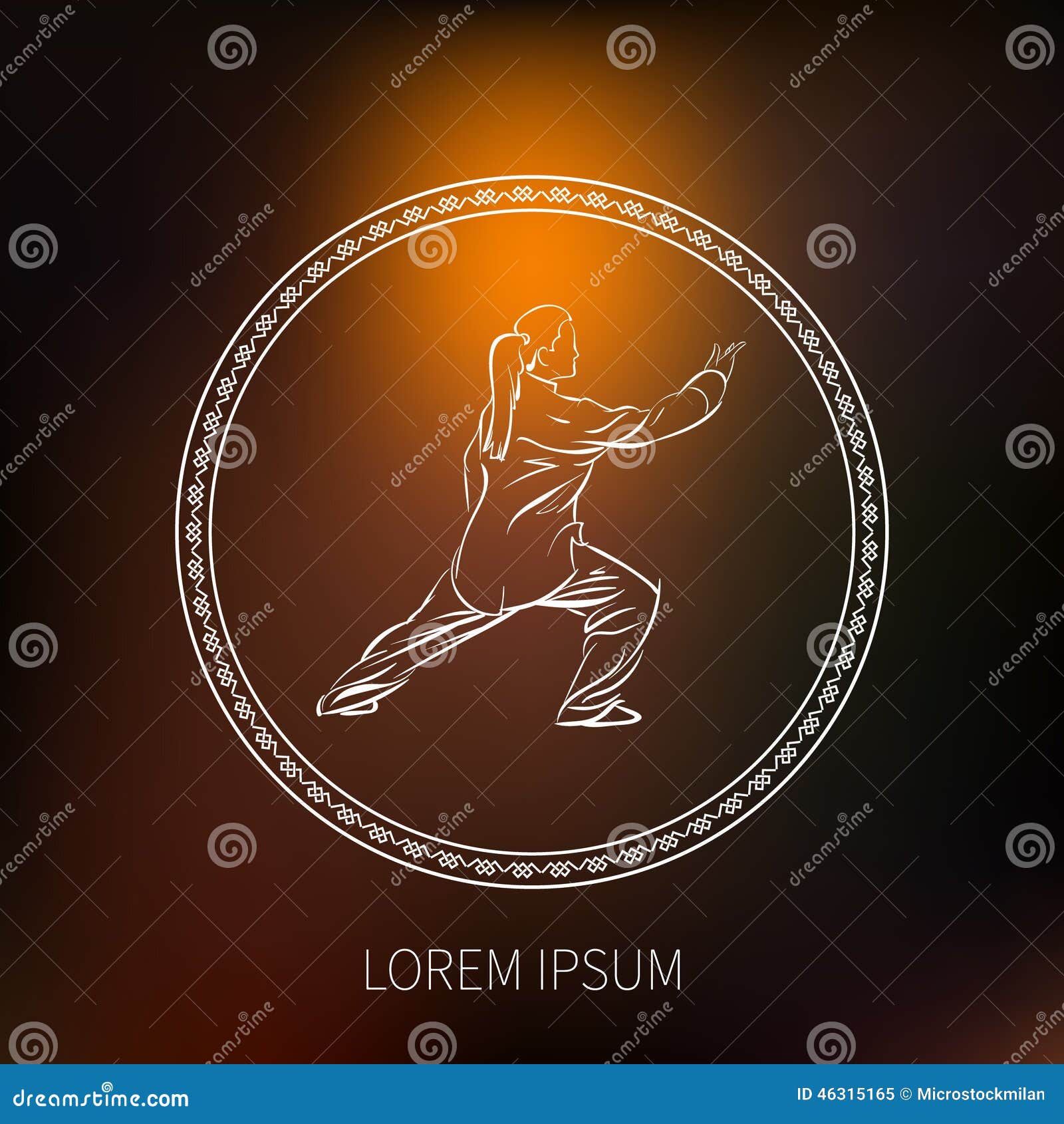 Tai Chi stock vector. Illustration of sport, culture - 46315165