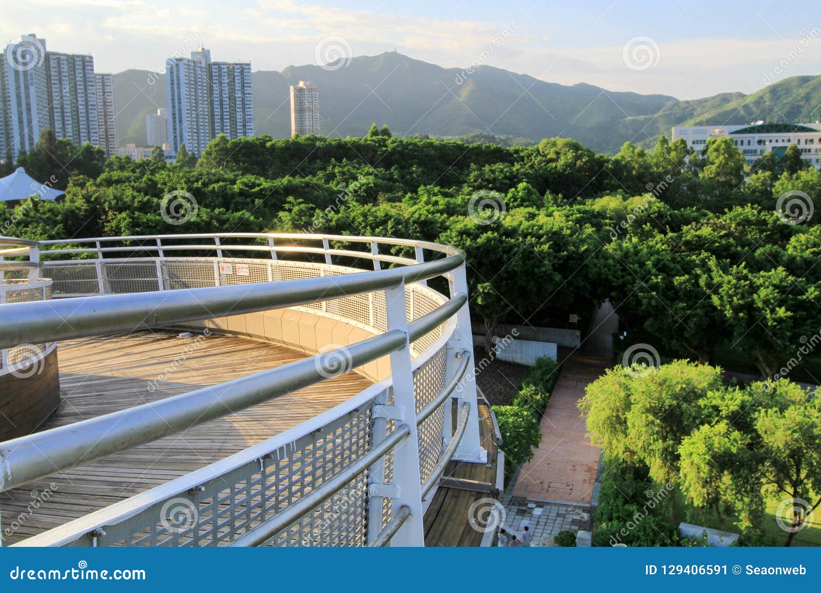 A Tai Po Waterfront Park in Hong Kong Stock Image - Image of pathway ...