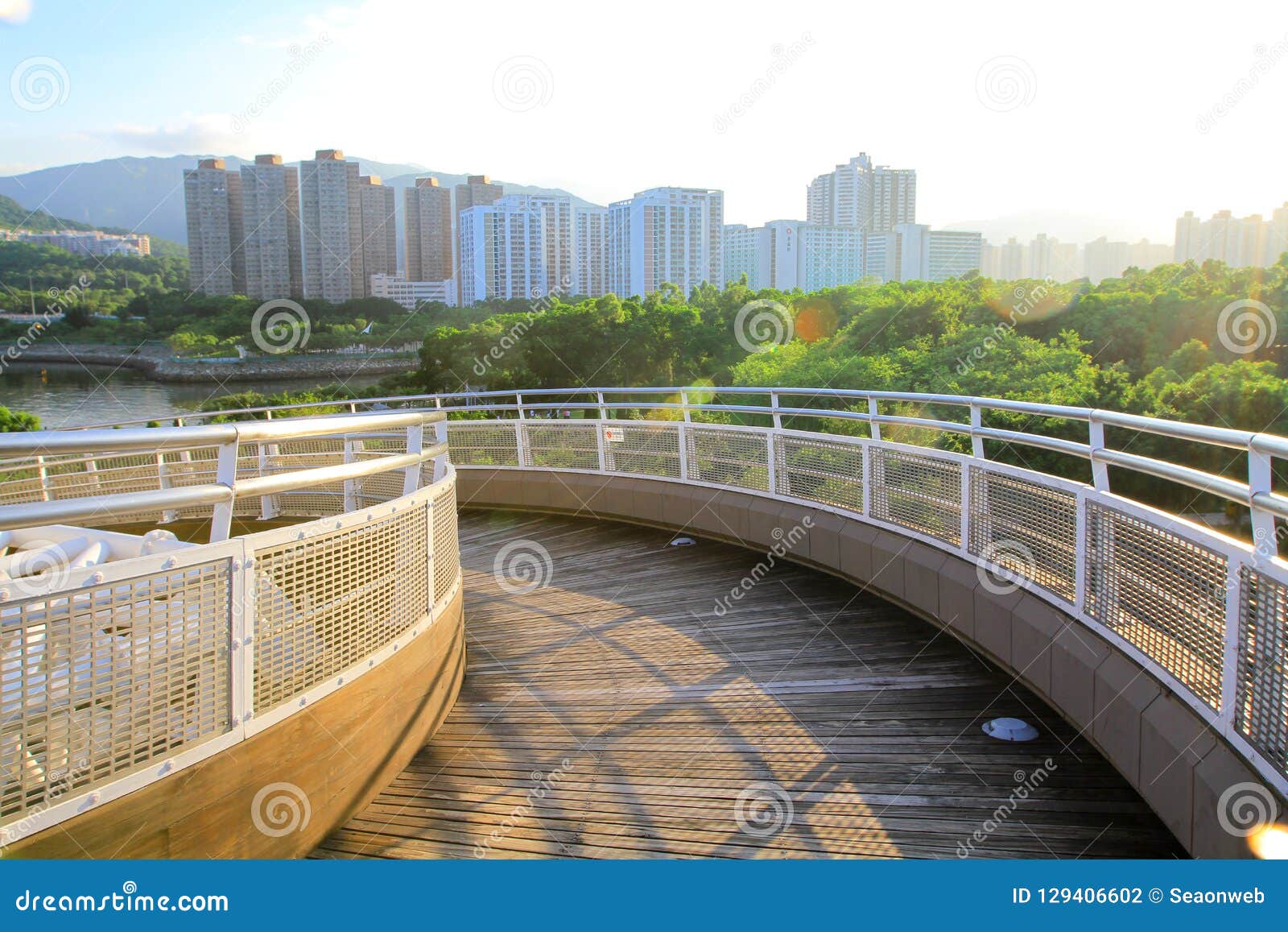 A Tai Po Waterfront Park in Hong Kong Stock Photo - Image of city ...