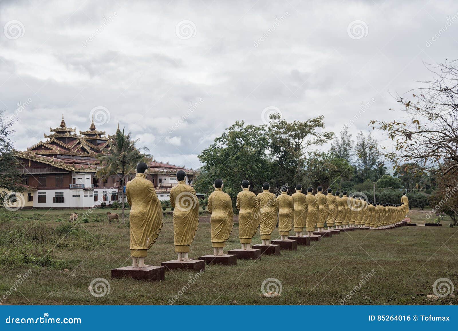 Tai Ta Ya Monastery stock photo. Image of myanmar, burma - 85264016