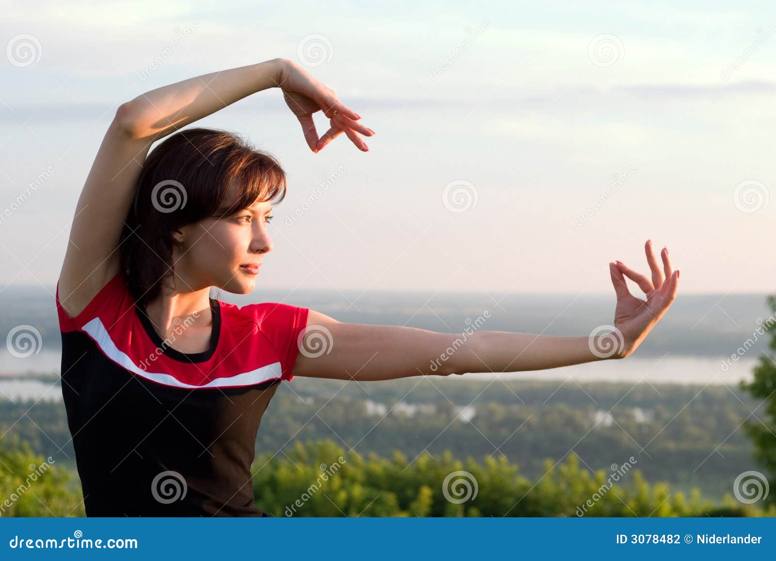 Taiji girl stock photo. Image of natural, taiji, meadow - 3078482