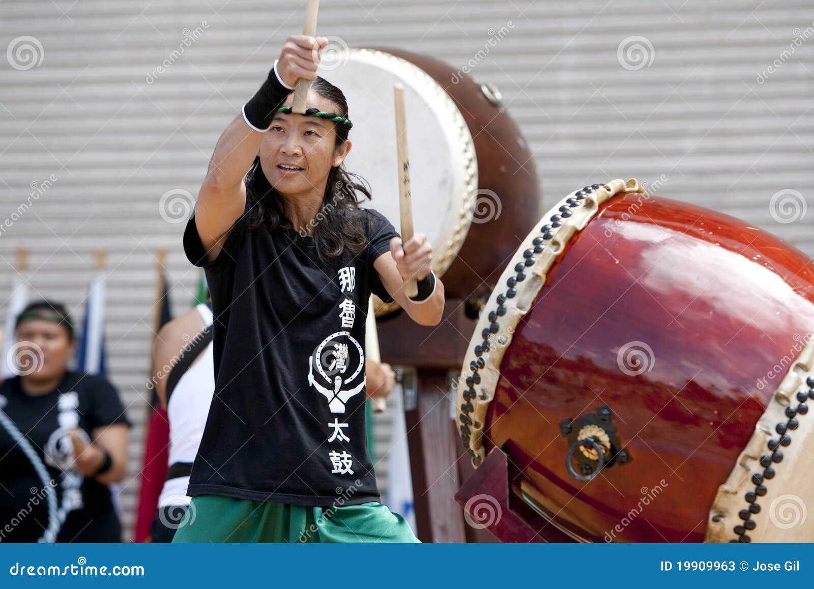 Taiko Drummers editorial stock photo. Image of female - 19909963