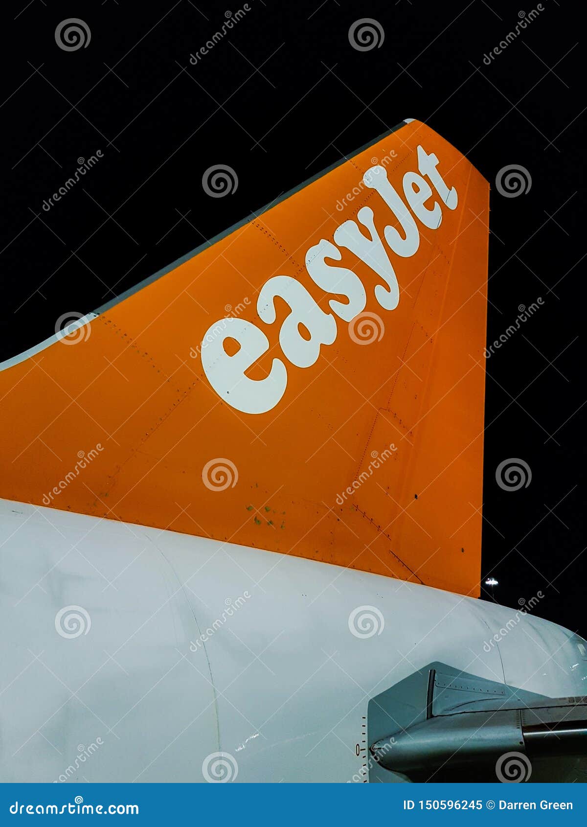 Tail of an EasyJet Airplane Parked on the Runway Easy Jet Editorial ...