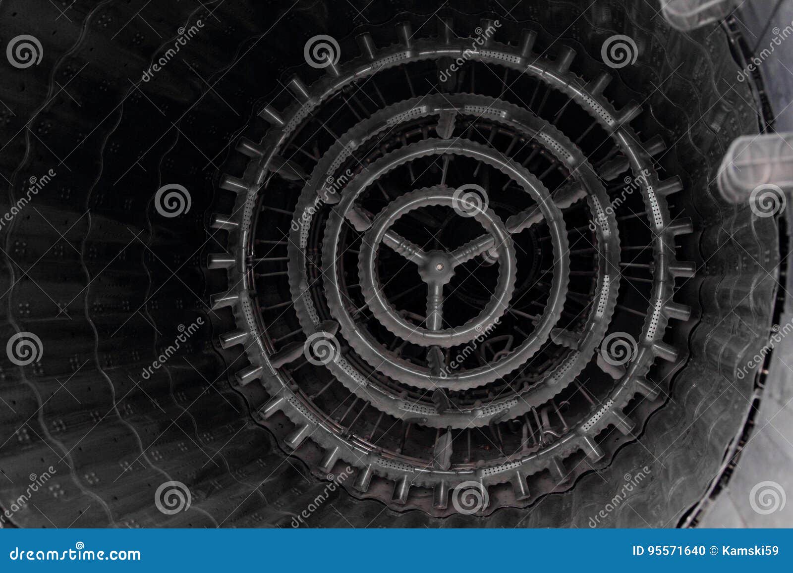 The Tail of Jet Aircraft Engine. Stock Photo - Image of turning ...