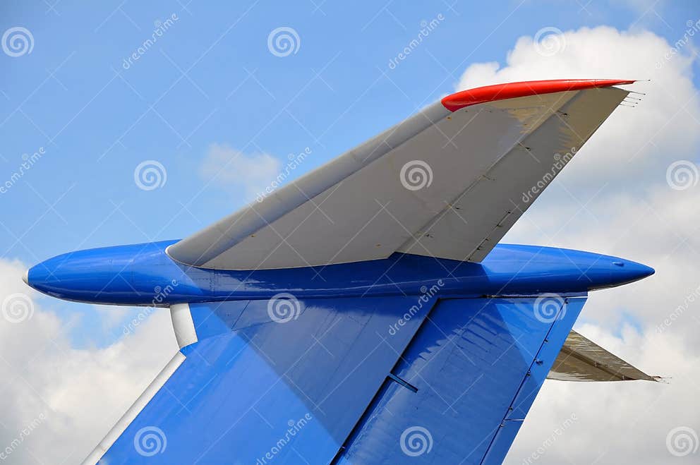 The tail of the plane stock photo. Image of clouds, plane - 178625832