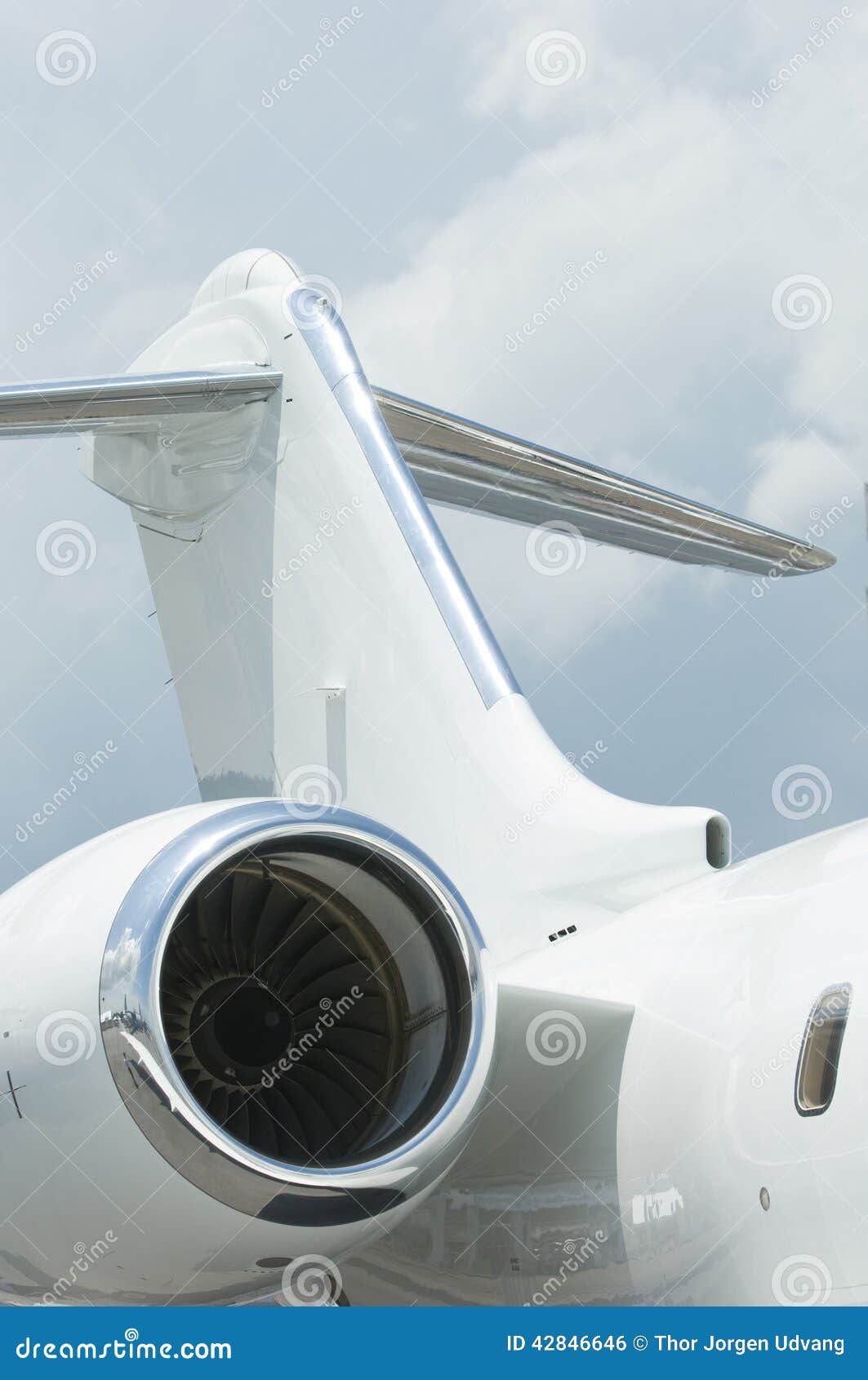 Tail Plane of Corporate Jet Stock Photo - Image of turbine ...