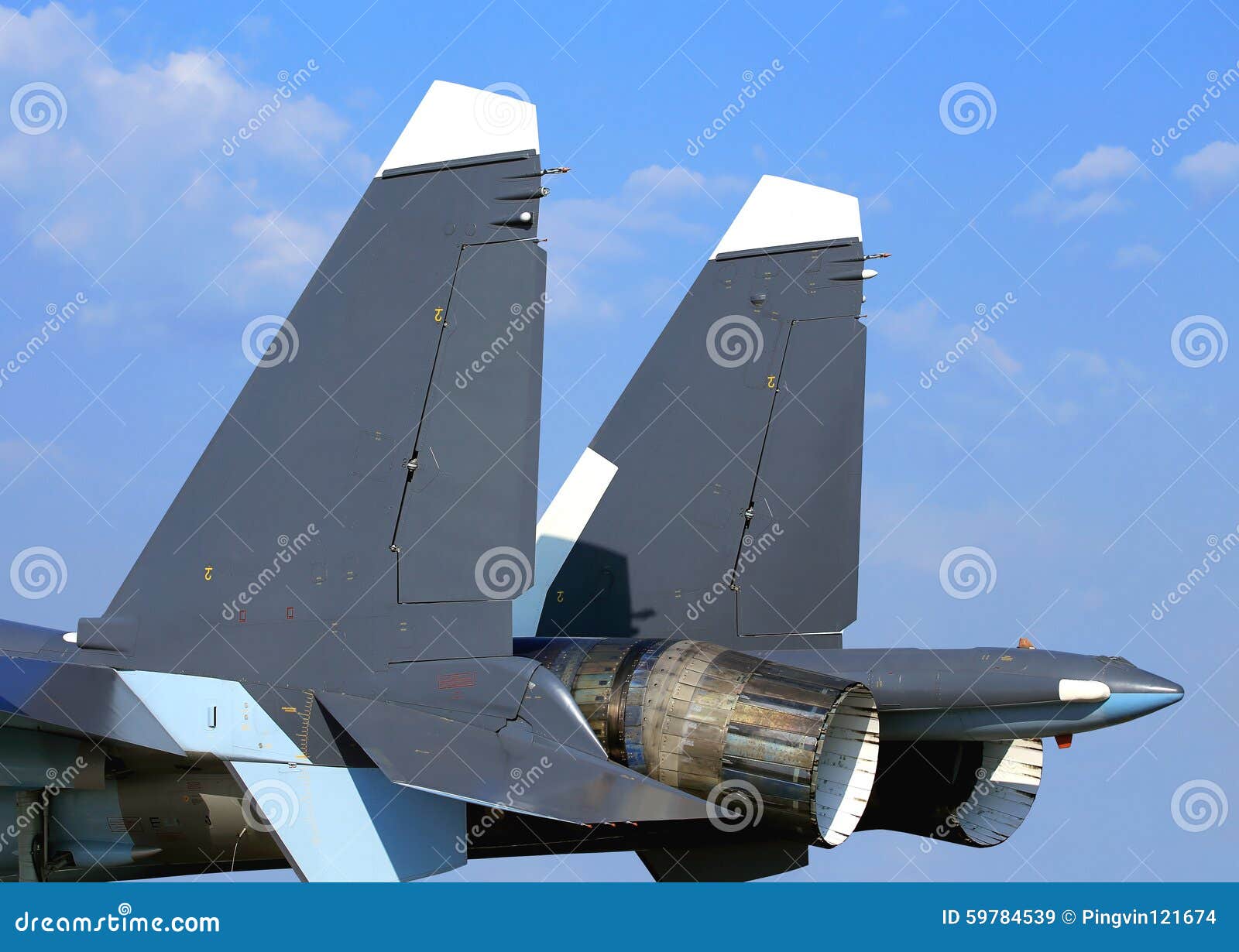 Tail-plane of the Military Aircraft Stock Image - Image of nuclear ...