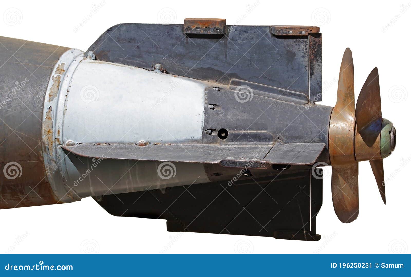 The Tail of the Torpedo with Propeller Stock Image - Image of fire ...