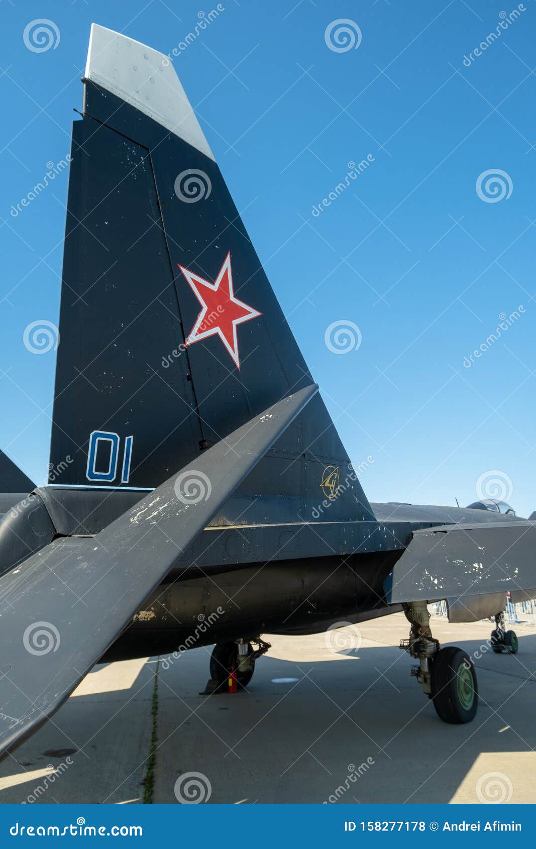 The Tail Unit of a Supersonic Fighter. Stock Photo - Image of altitude ...