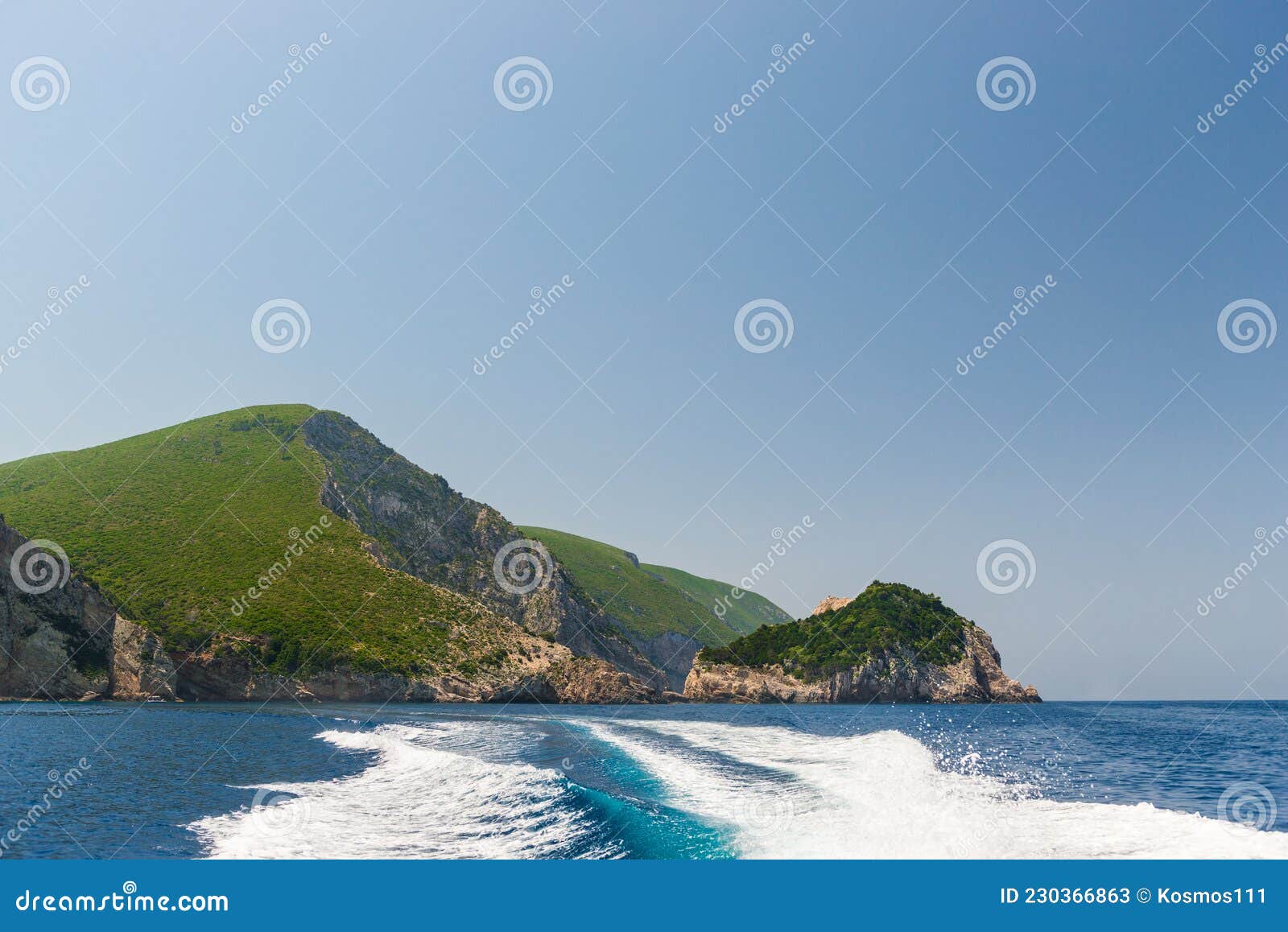 Tail Wake on the Water from the Speedboat Stock Image - Image of water ...