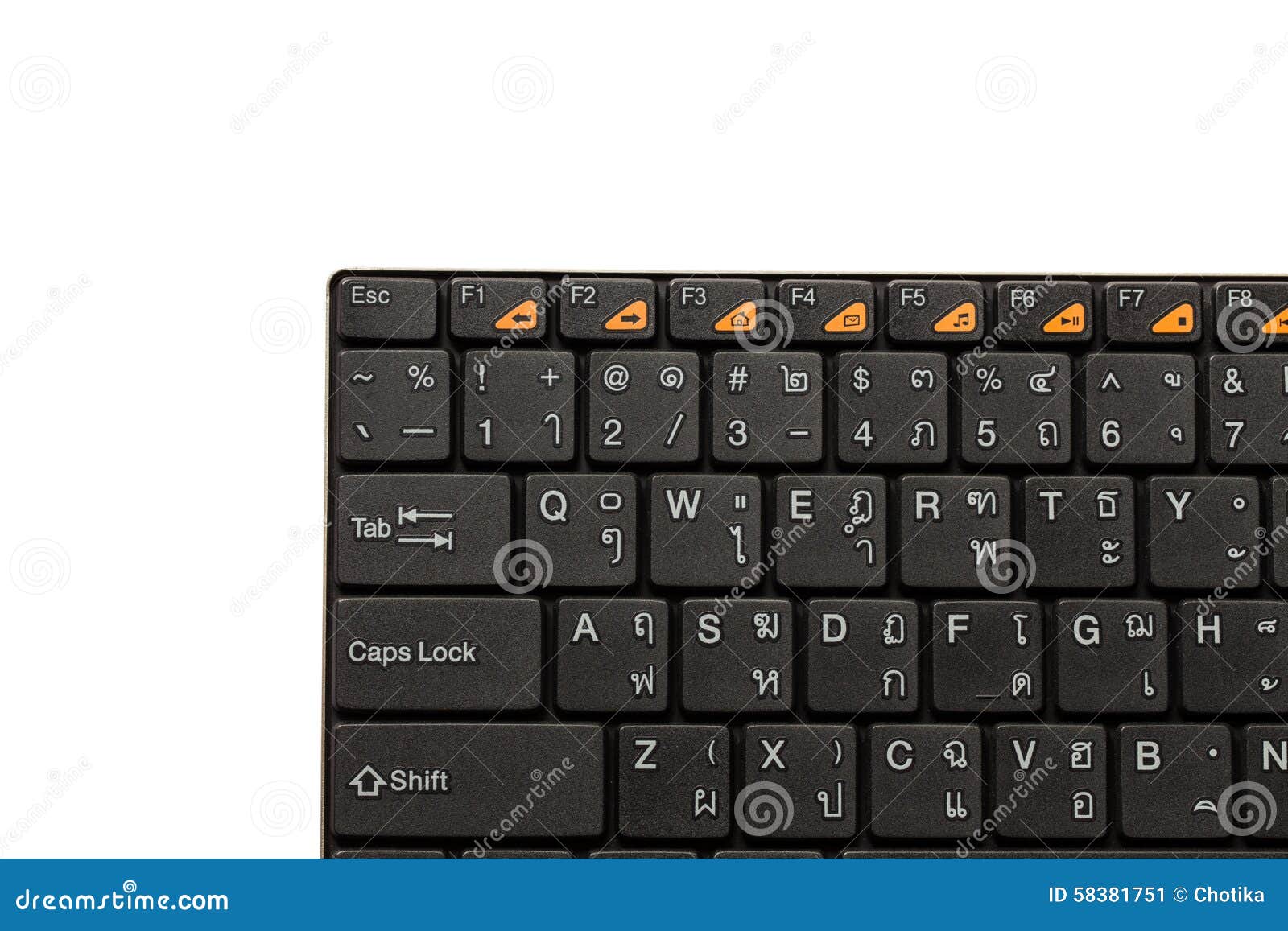 TAILANDESE - Tastiera INGLESE Immagine Stock - Immagine di tecnologia ...